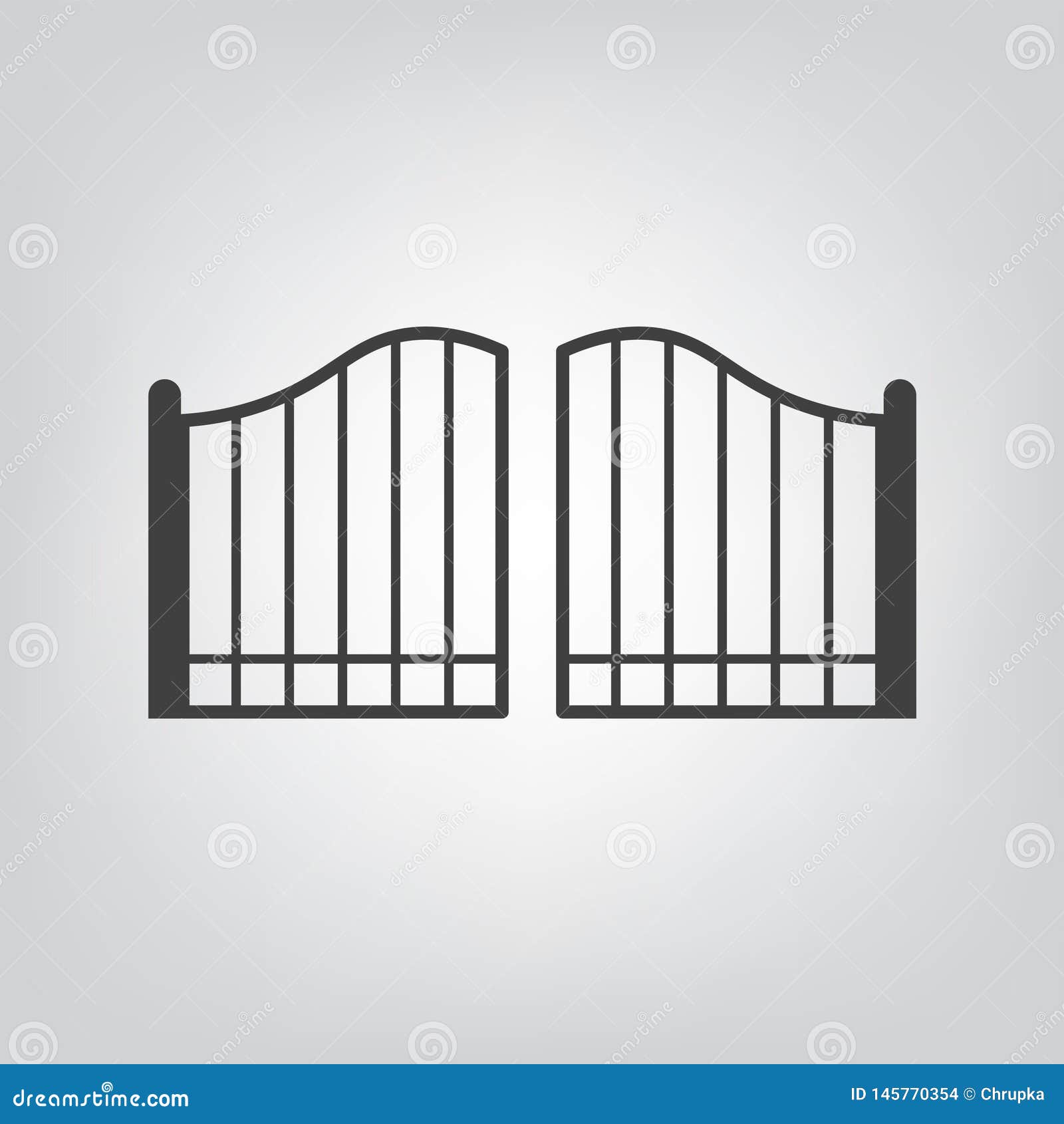 Modern gate icon stock vector. Illustration of fence - 145770354