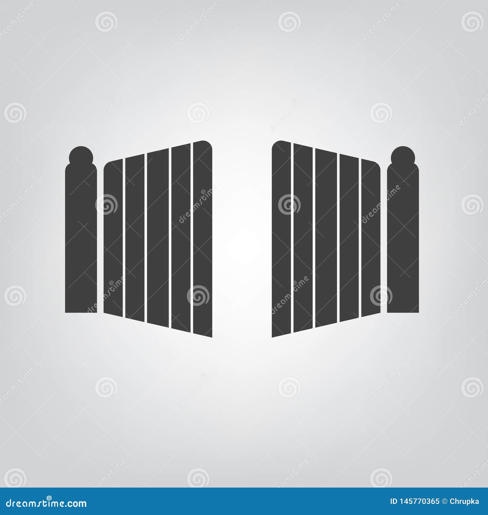 Modern gate-pictogram vector illustratie. Illustration of ontwerp ...