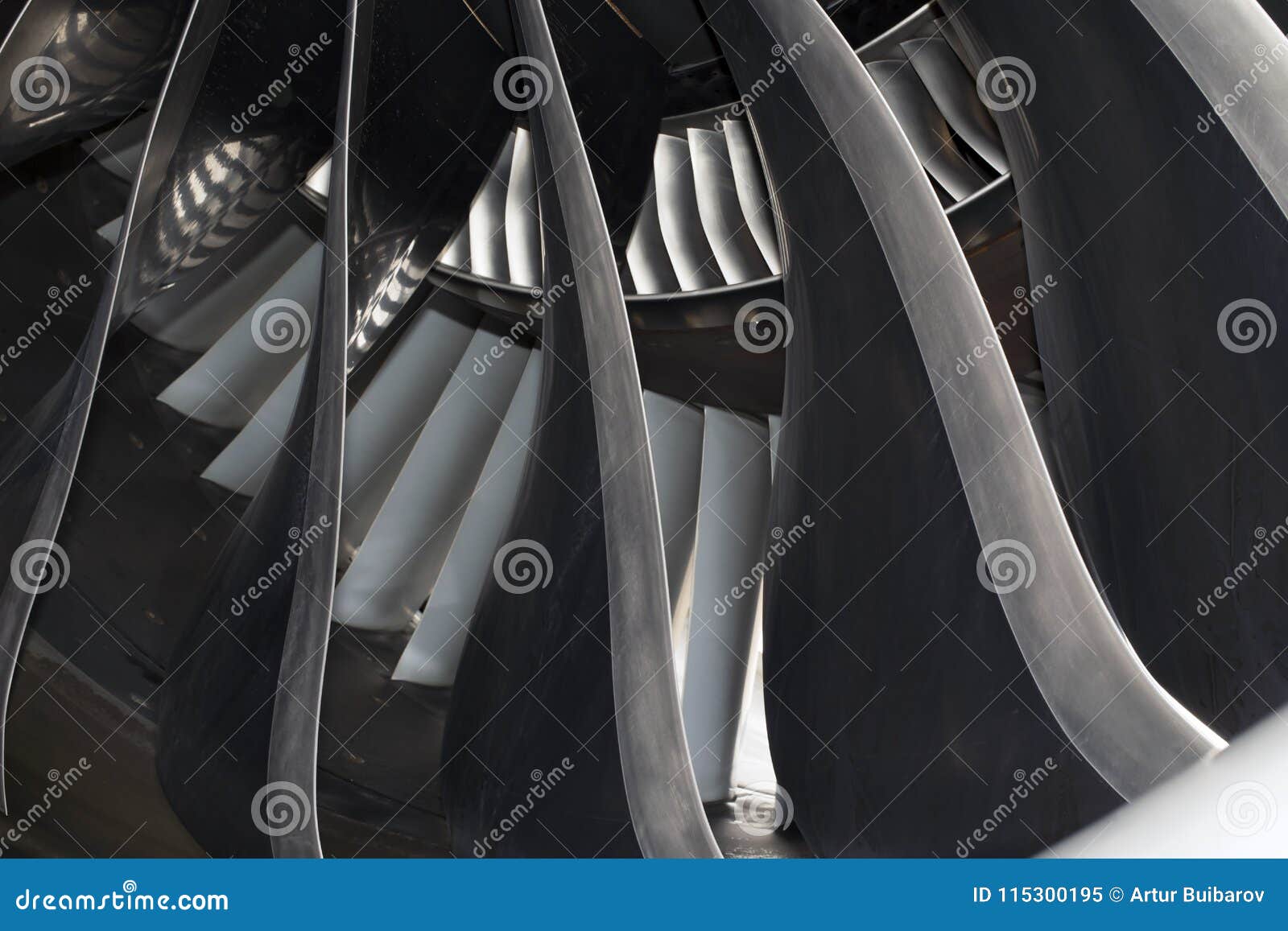 Modern General Electric Airplane Engine of the Boeing 777 Stock Image ...