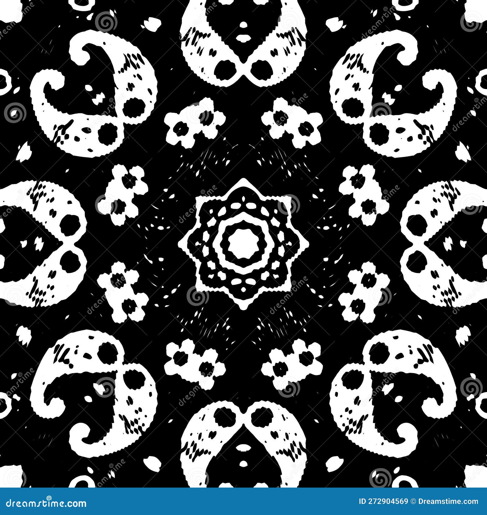 Modern Geo Wave Pattern. Seamless Fashion Design Tile in Black and ...