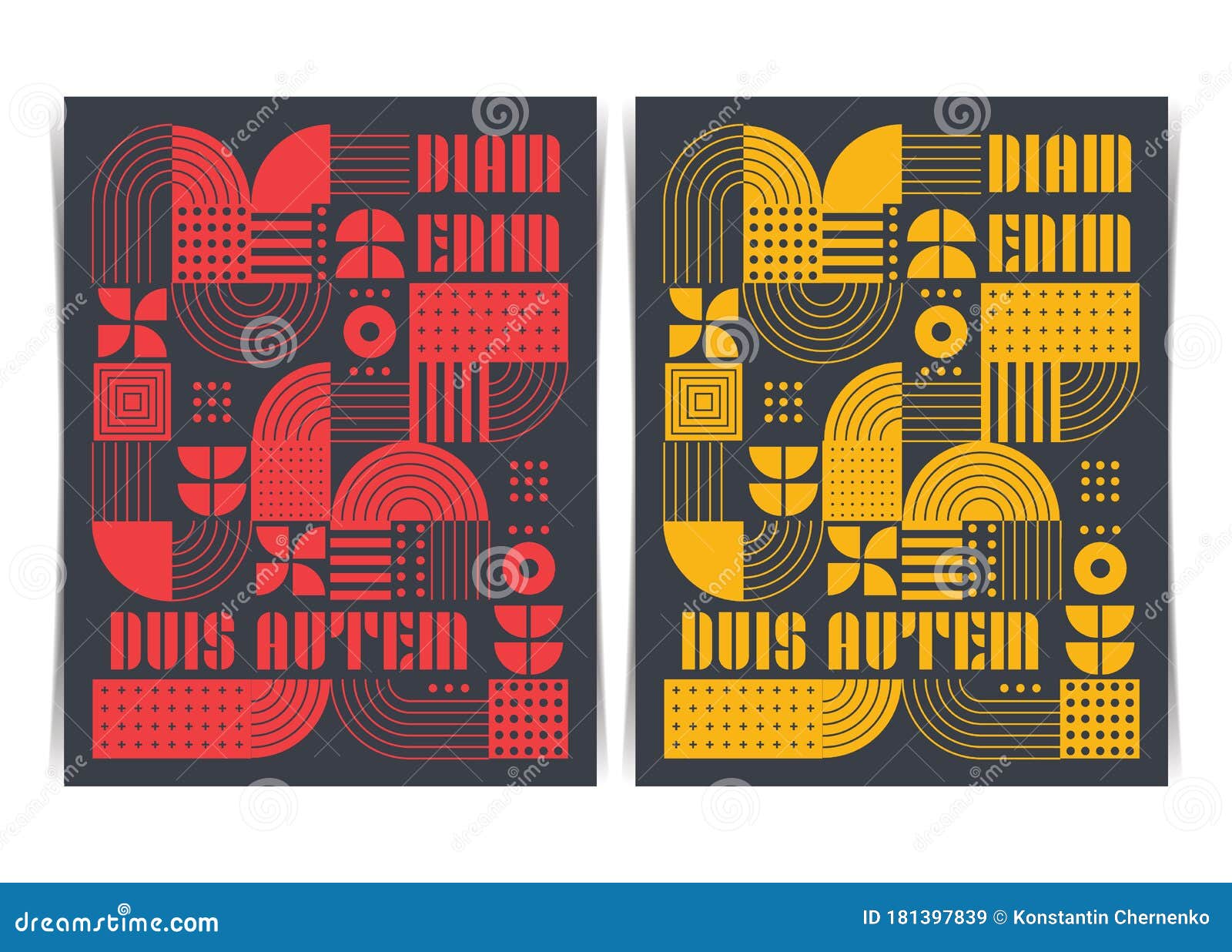 Modern Geometric Abstract Flyer Template. Vector Illustration Stock ...