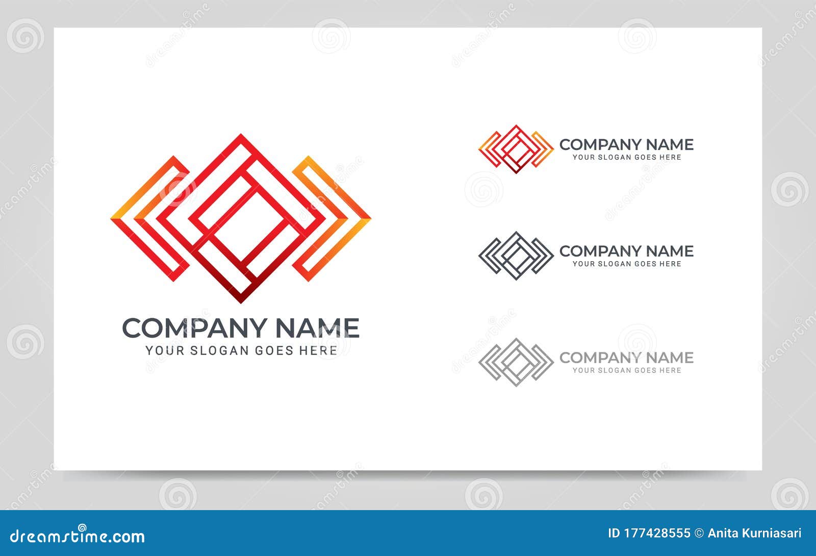 Modern Geometric Abstract Logo Design. Editable Symbol Vector ...