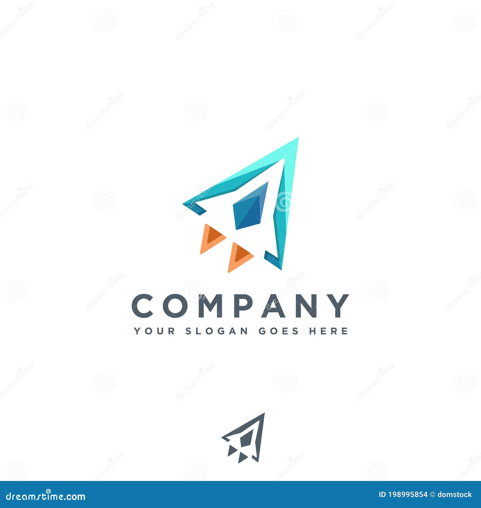 Modern Geometric Accelerate Rocket Logo Icon Vector Template Stock ...