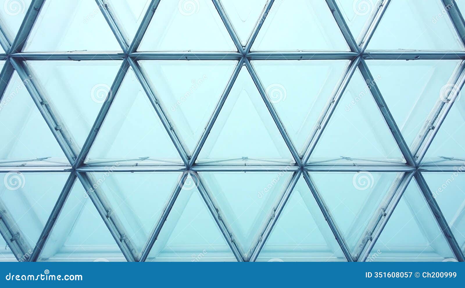 Modern Geometric Architectural Design Triangular Glass Panels Metallic ...