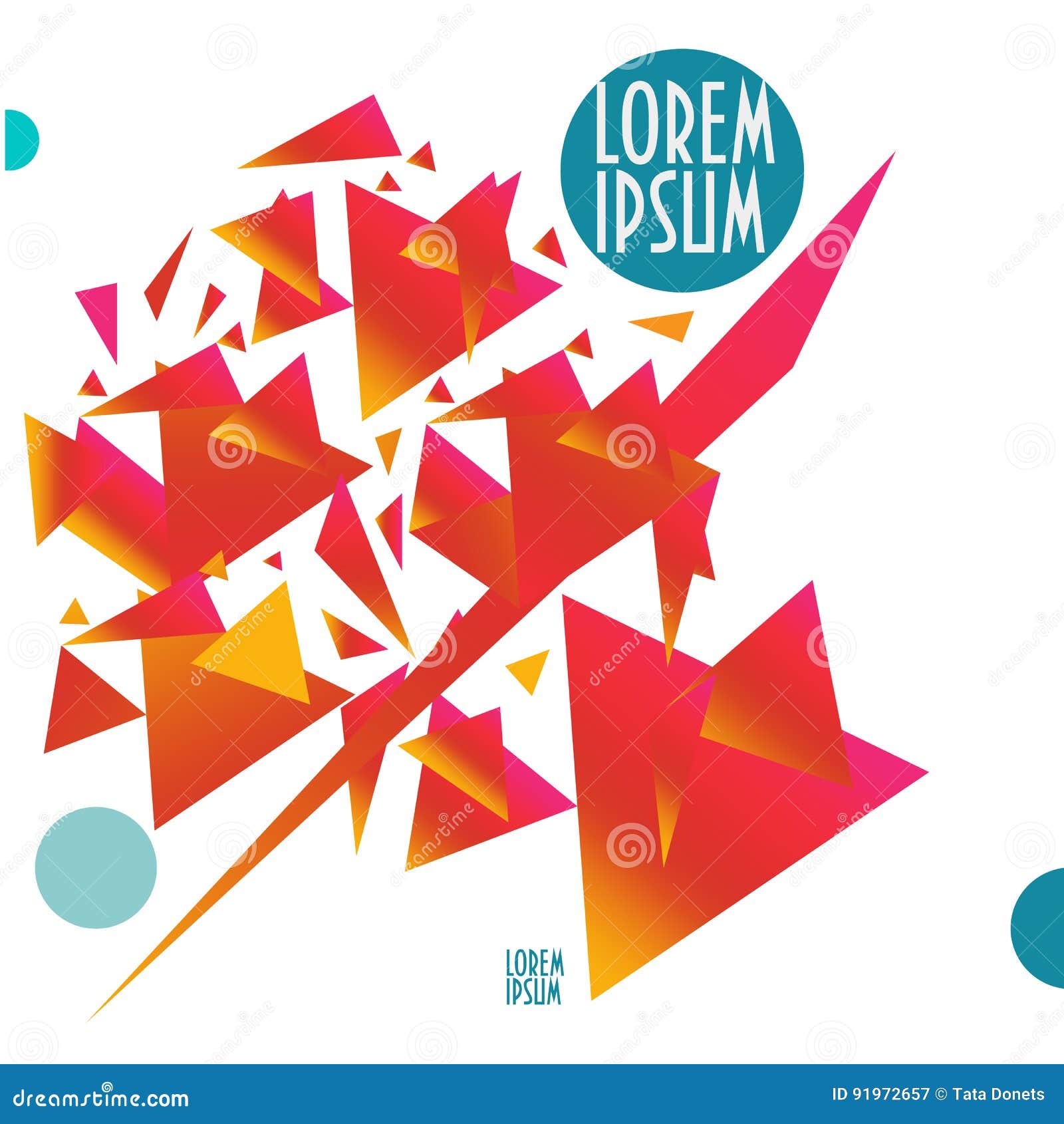 Modern Geometric Background with Blue, Red and Yellow Gradient ...