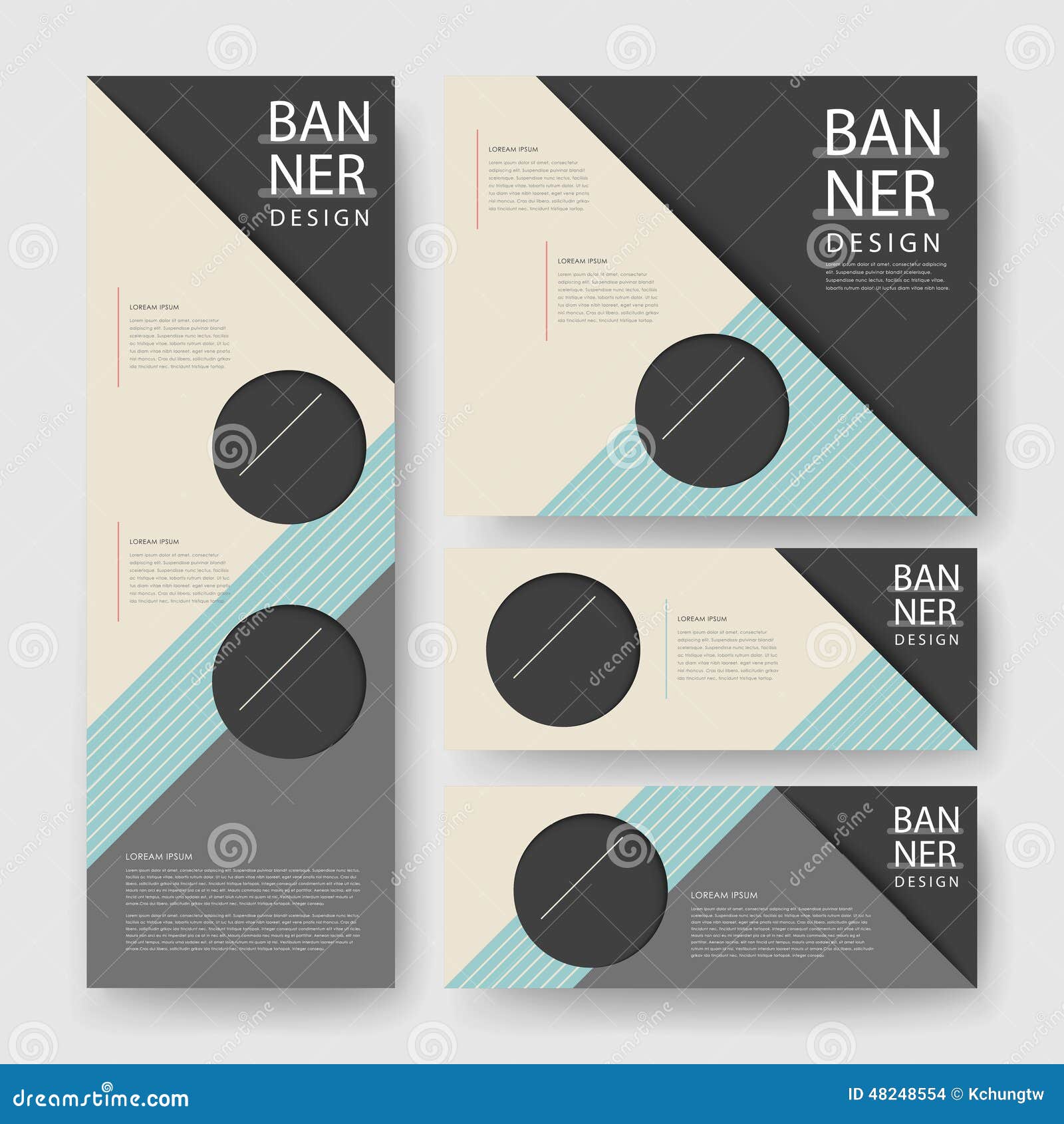 Modern Geometric Banner Template Design Stock Vector - Illustration of ...