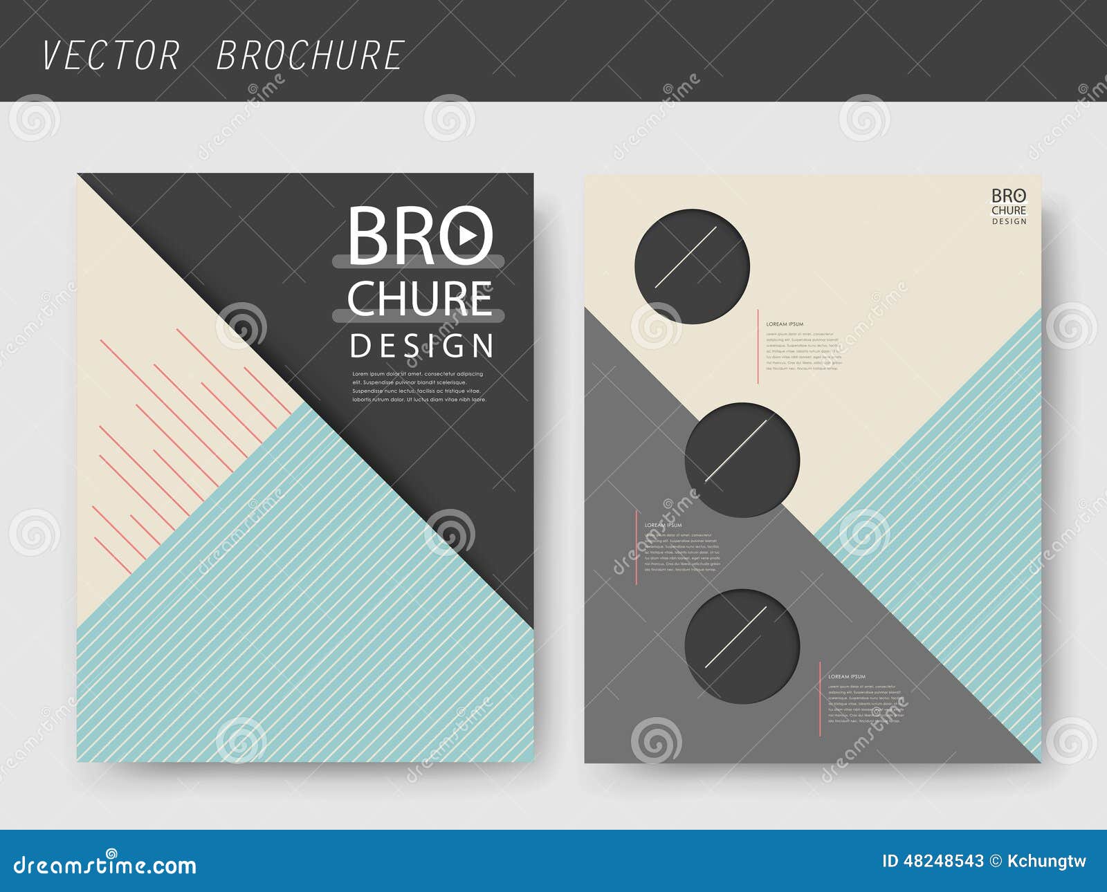 Modern Geometric Brochure Template Design Stock Vector - Illustration ...