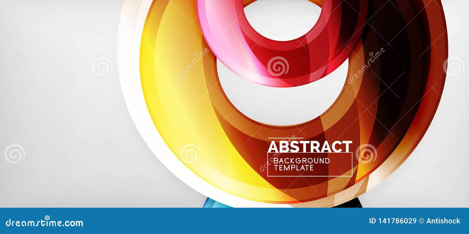 Modern Geometric Circles Abstract Background, Colorful Round Shapes ...