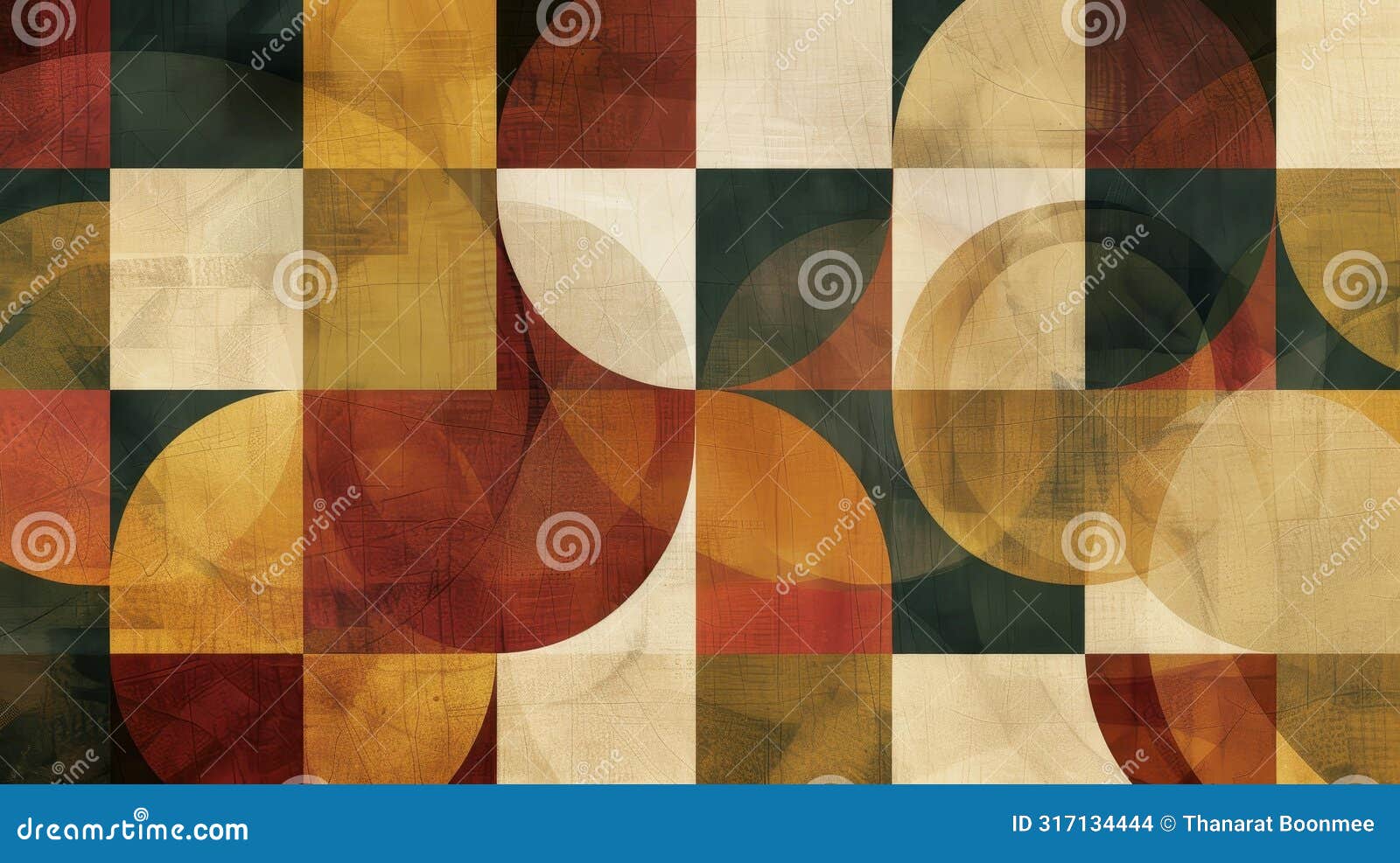 Modern Geometric Collage Template Overlapping Circles, Squares for a ...