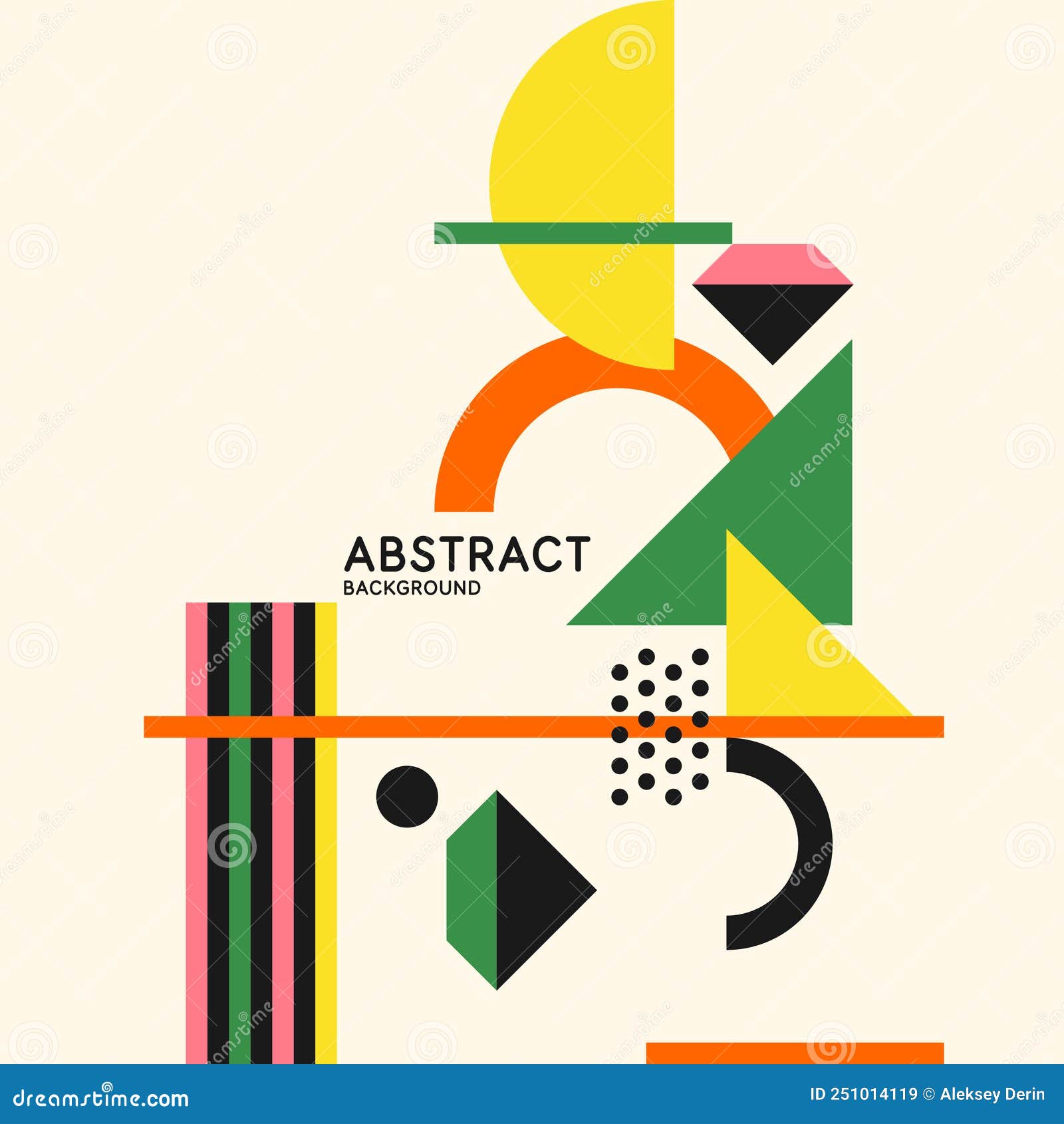 Modern Geometric Composition of Various Shapes. Illustration for Design ...