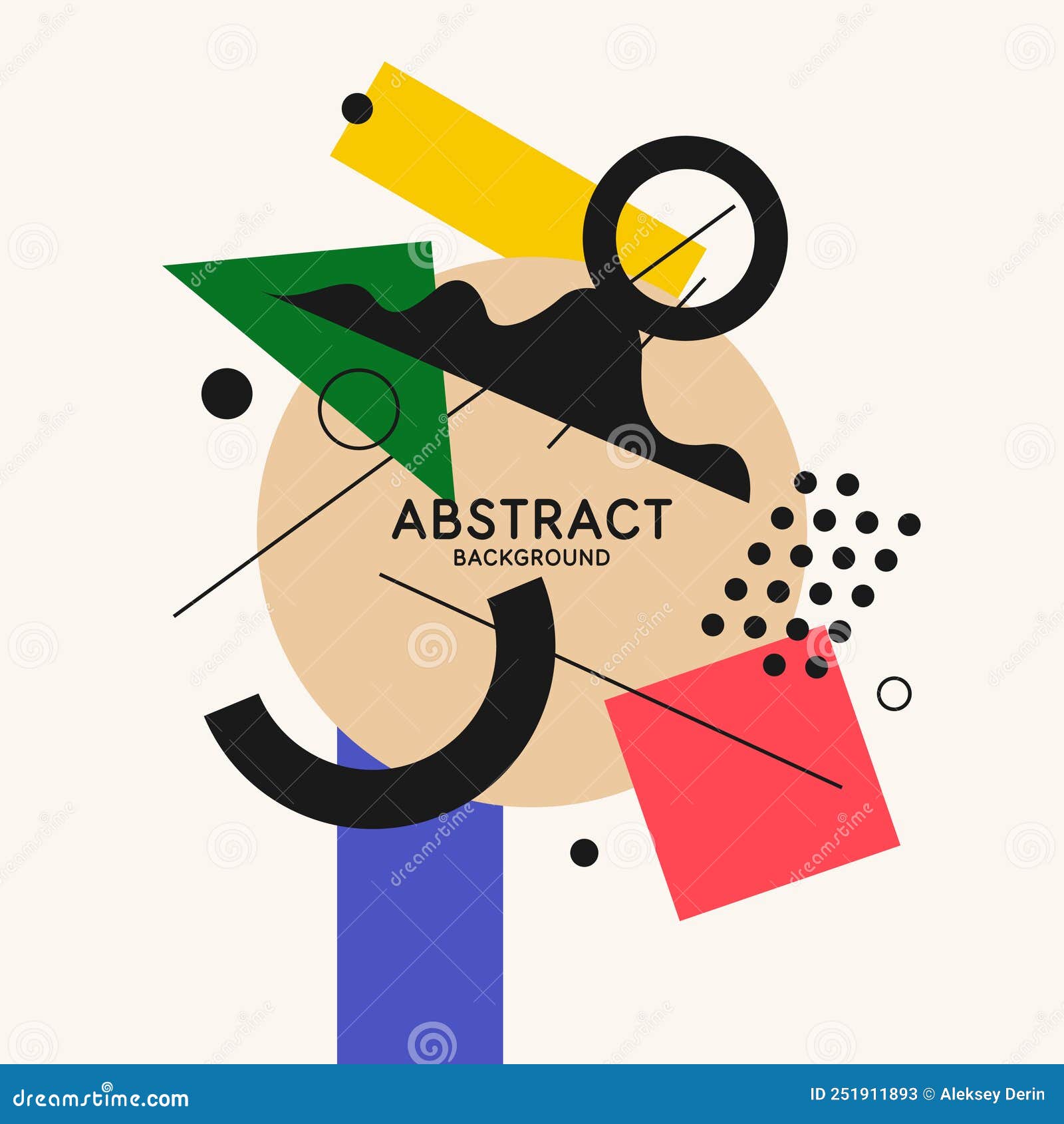 Modern Geometric Composition of Various Shapes. Illustration for Design ...