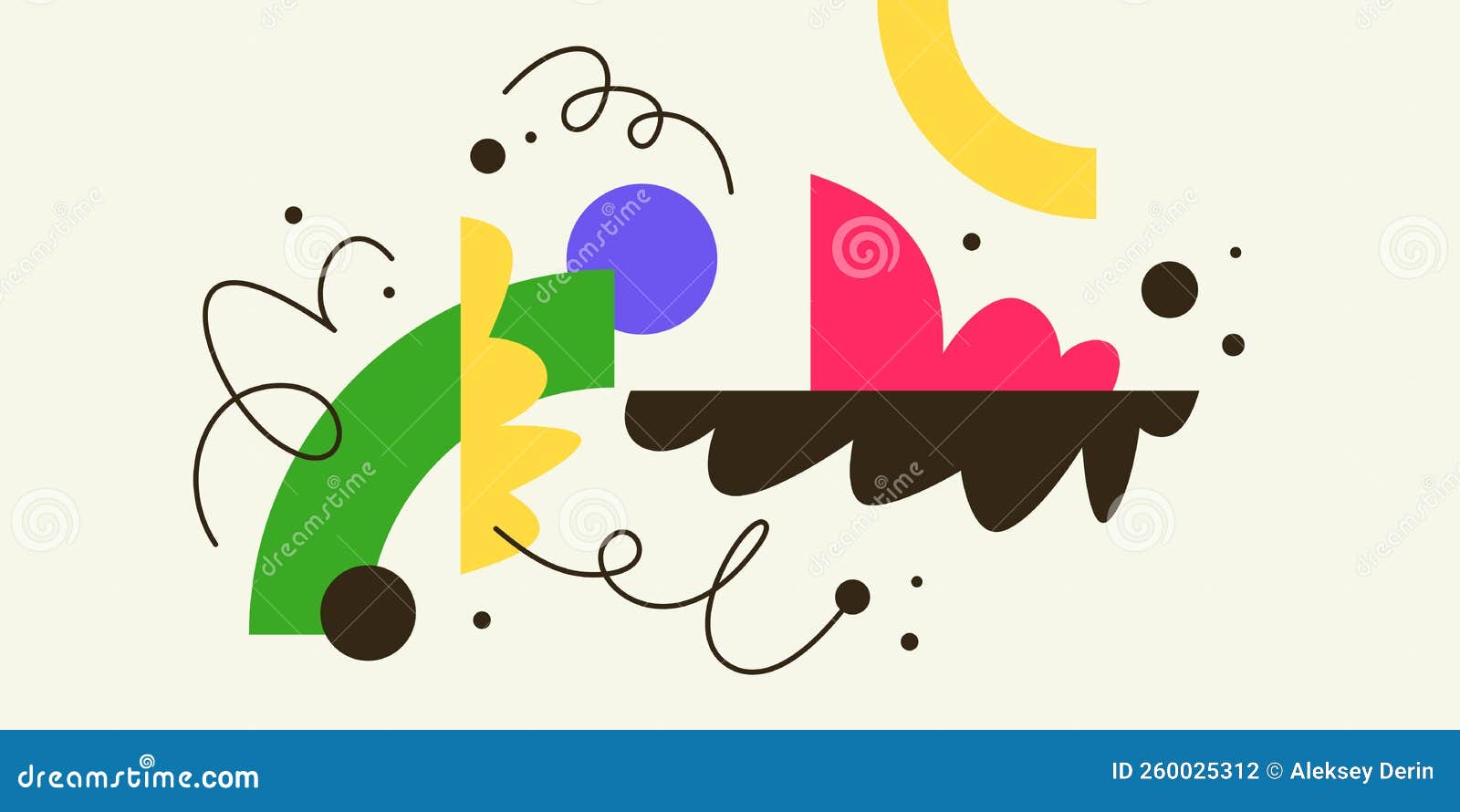 Modern Geometric Composition of Various Shapes. Illustration for Design ...