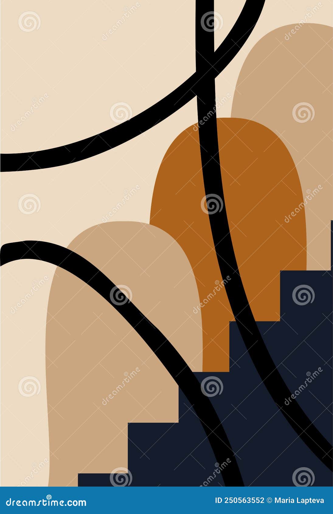 Modern Geometric Compositions and Shapes. Abstract Modern Background ...