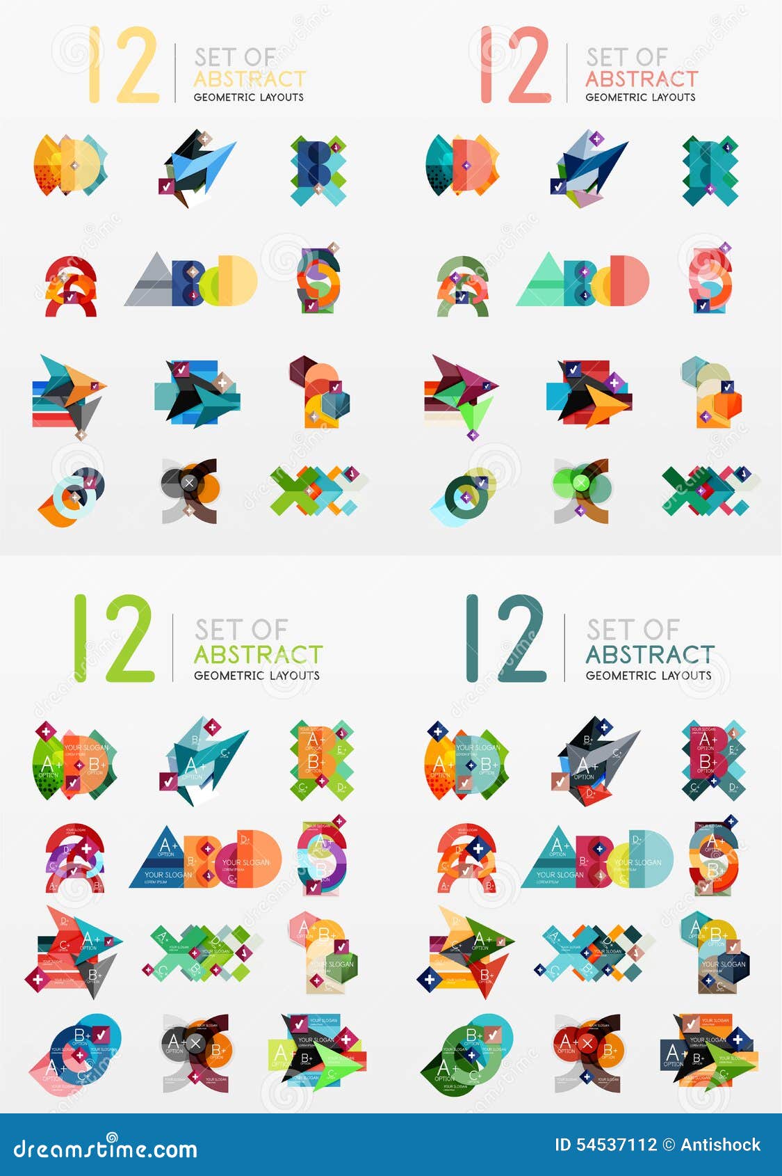 Modern Geometric Design Temlates, Universal Stock Vector - Illustration ...