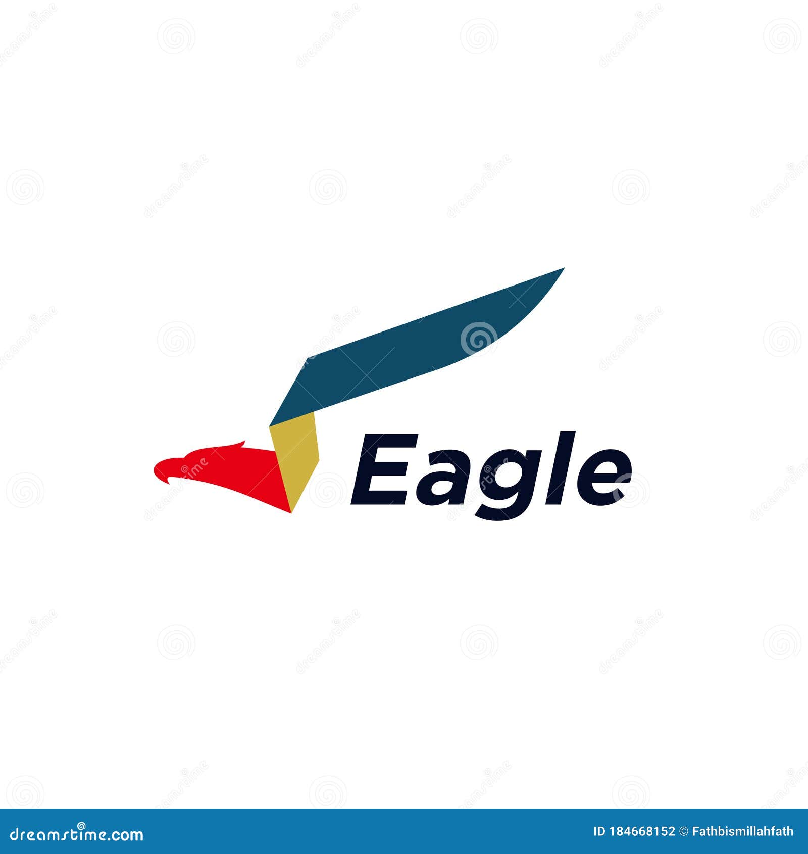 Modern Geometric Eagle Hawk Falcon Logo Concept Design Vector. Wings ...