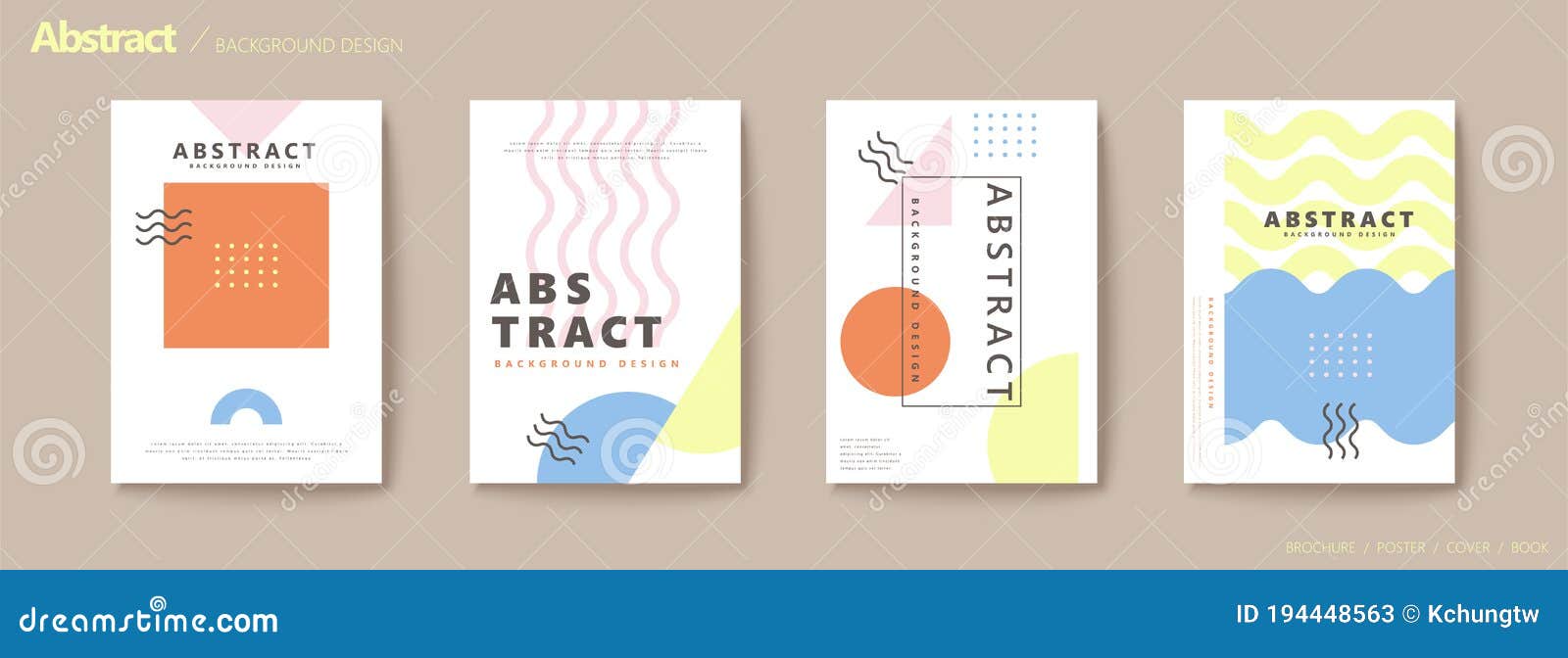 Modern geometric flyer set stock vector. Illustration of minimalism ...