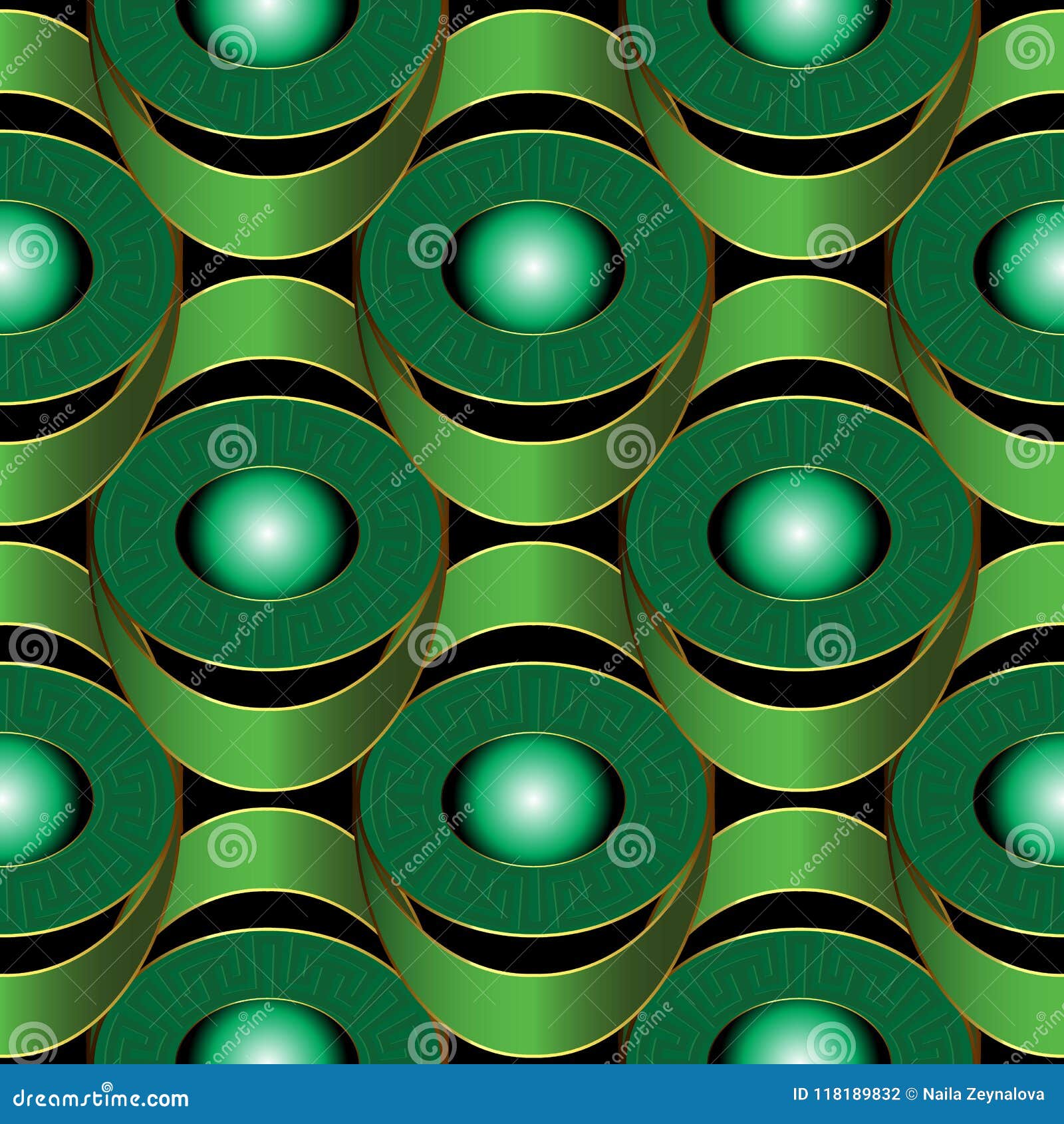 Modern Geometric Green 3d Greek Seamless Pattern. Creative Ornam Stock ... Modern Geometric Green 3d Greek Seamless Pattern. Creative Ornam Stock ...