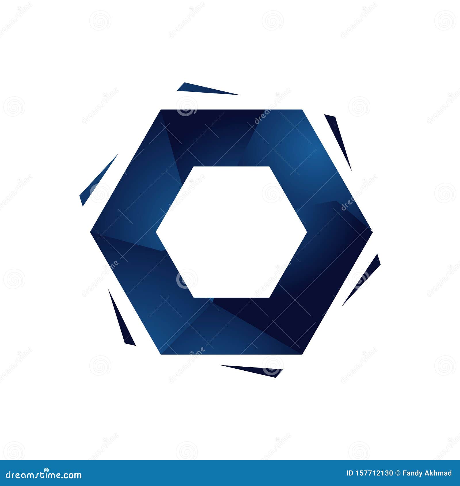 Modern Geometric Hexagonal Logo Design Icon Vector Element Stock Vector ...
