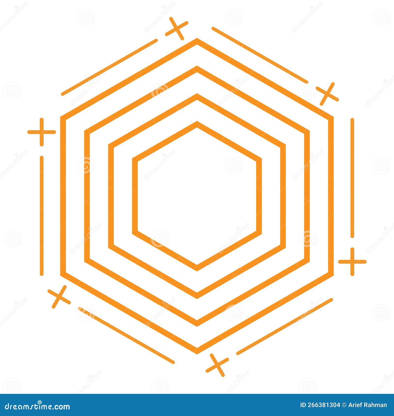 Modern Geometric Hexagonal Shape Design Stock Vector - Illustration of ...