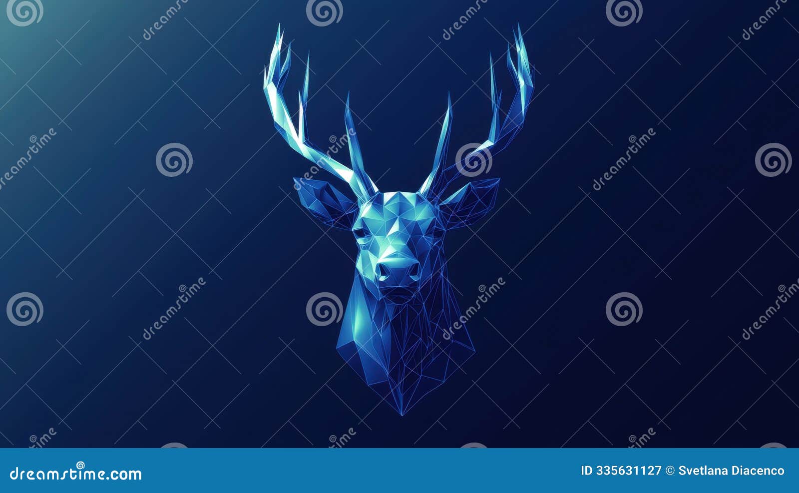 Modern Geometric Interpretation of a Reindeer S Head, Formed with ...