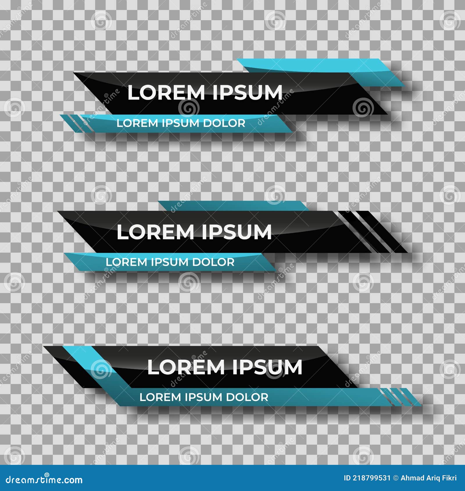 Modern Geometric Lower Third Banner Template Design. Colorful Lower ... Modern Geometric Lower Third Banner Template Design. Colorful Lower ...