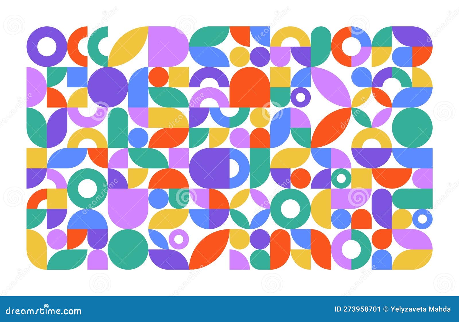 Modern Geometric Pattern. Basic Geometry Circle Square Shape Abstract ...