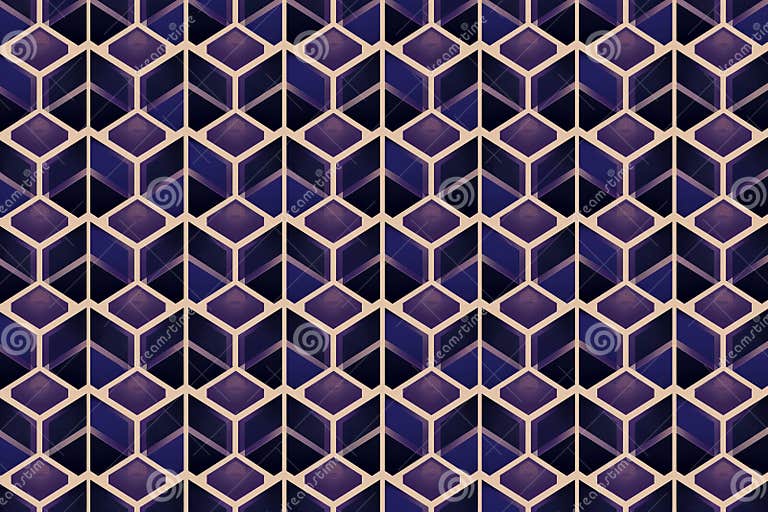 Modern Geometric Pattern with Hexagon Grid and Triangle Repeats in ...