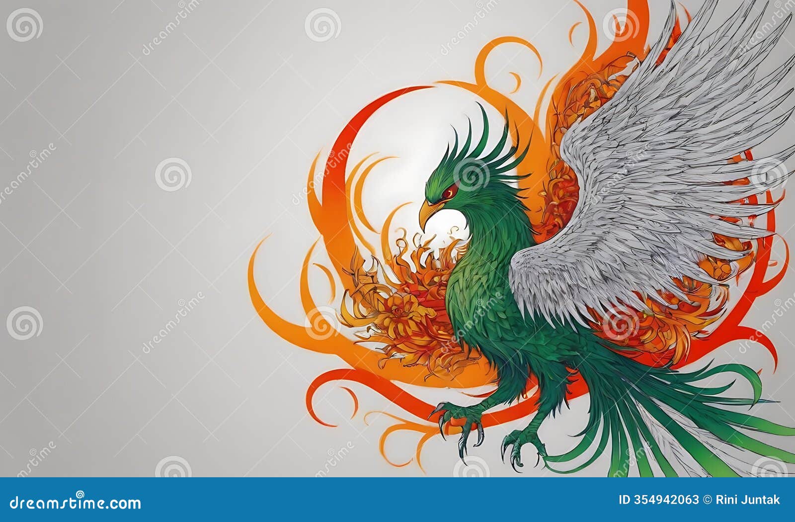 A Modern Geometric Phoenix Illustration, Gradient Abstract Texture ...