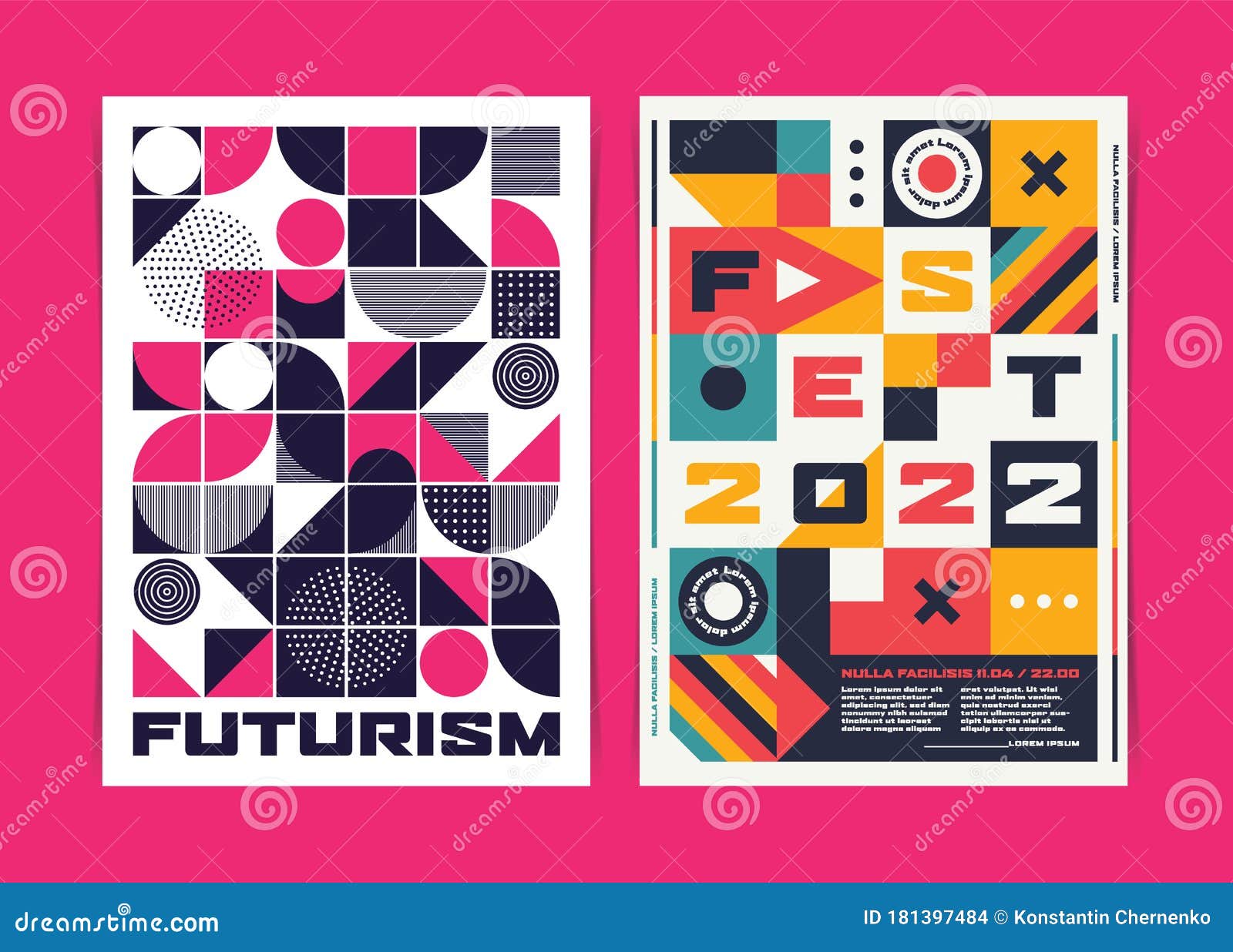 Modern Geometric Posters Template. Vector Illustration Stock Vector ...