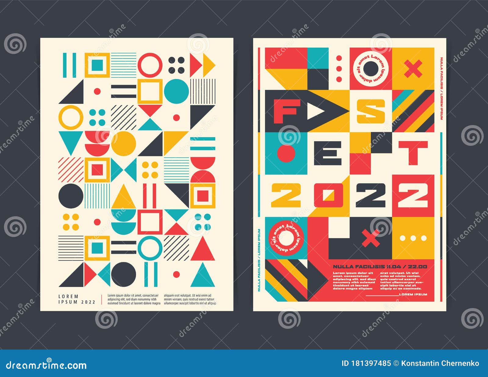 Modern Geometric Posters Template. Vector Illustration Stock Vector ...