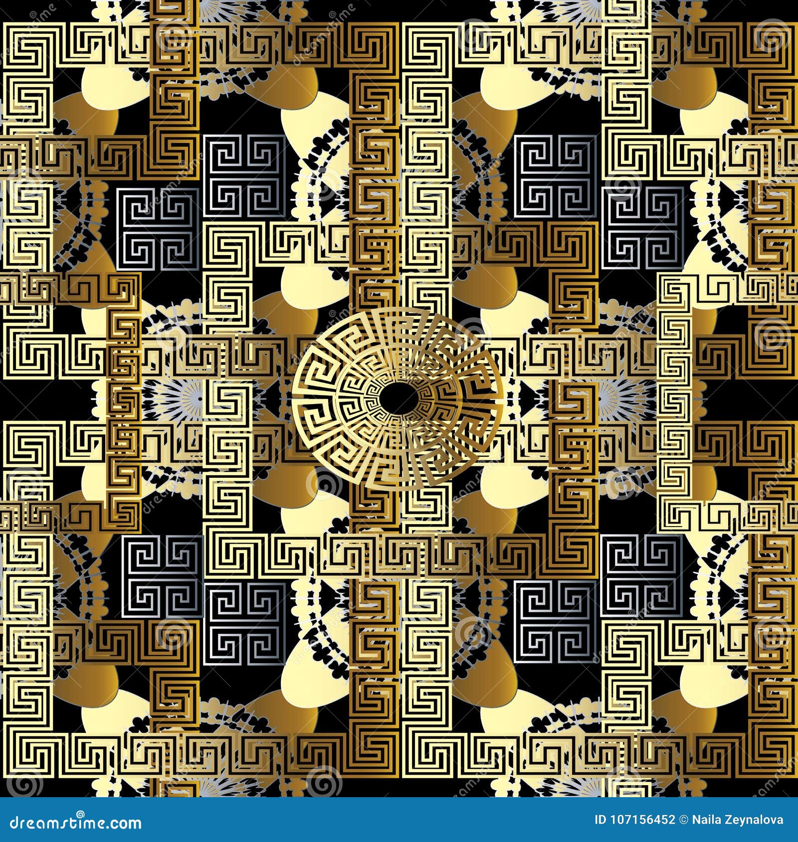 Meander Background. Raster Illustration For Pints, Posters And ...