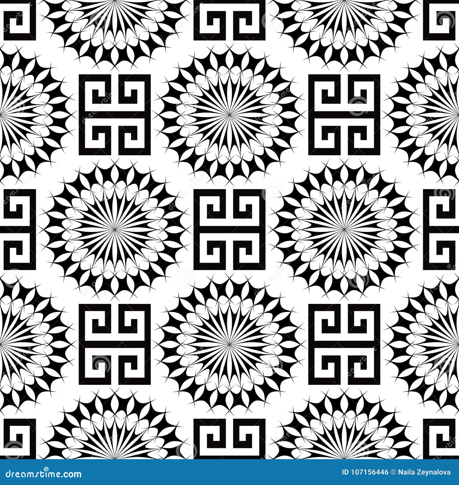 Meander Background. Raster Illustration For Pints, Posters And ...