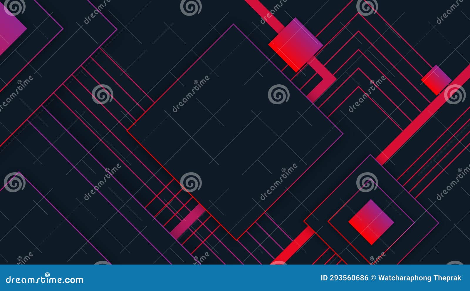 Modern Geometric Shape with Red Line Graphic Stock Vector ...