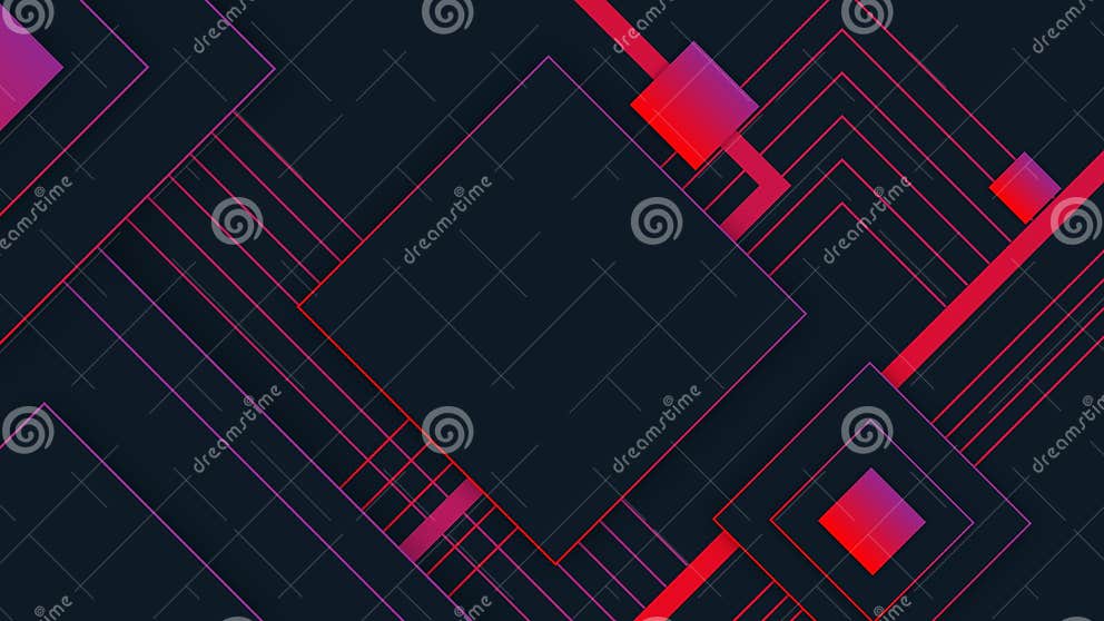 Modern Geometric Shape with Red Line Graphic Stock Vector ...