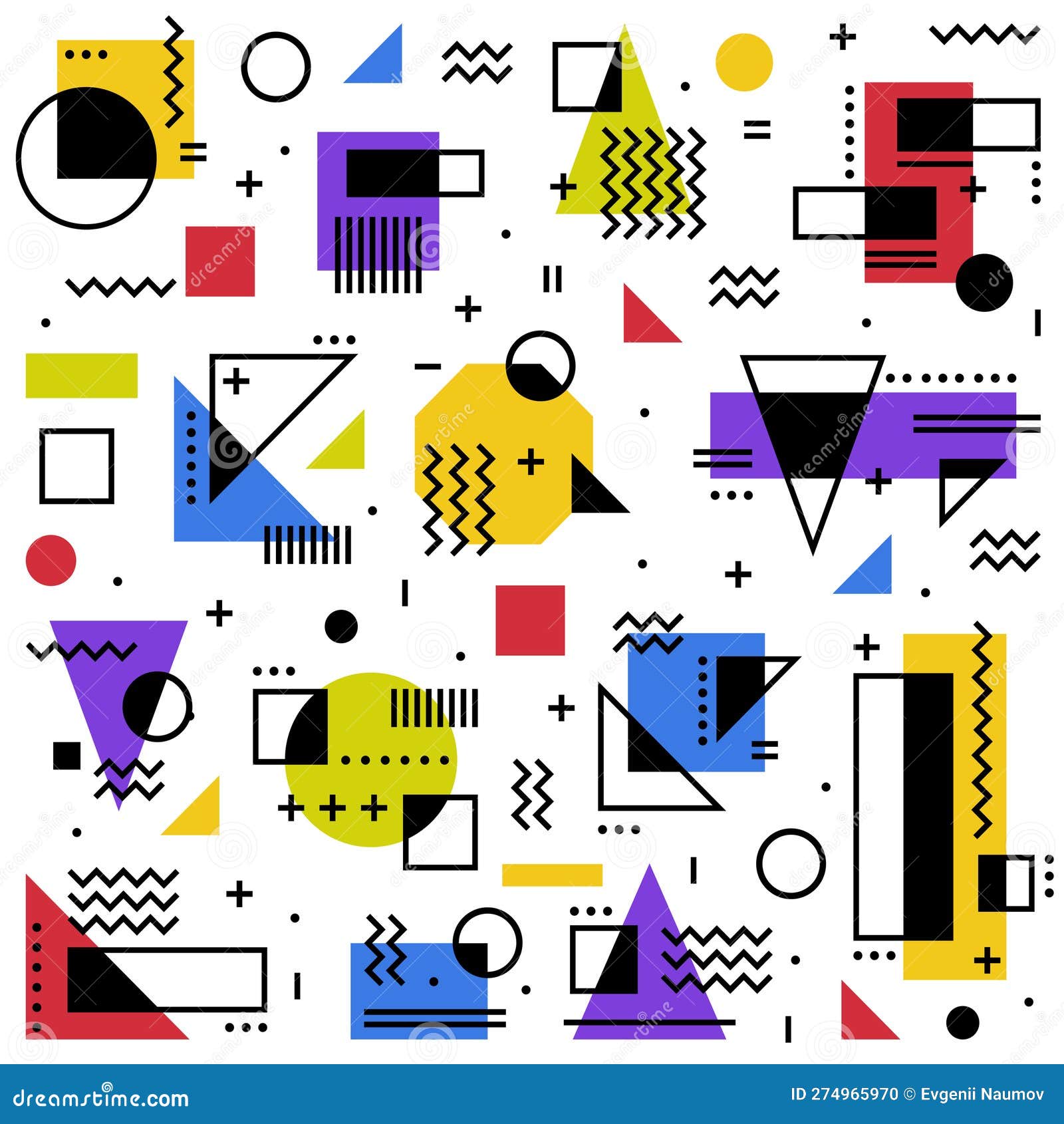 Modern Geometric Shapes in Minimal Style and Basic Forms Vector ...
