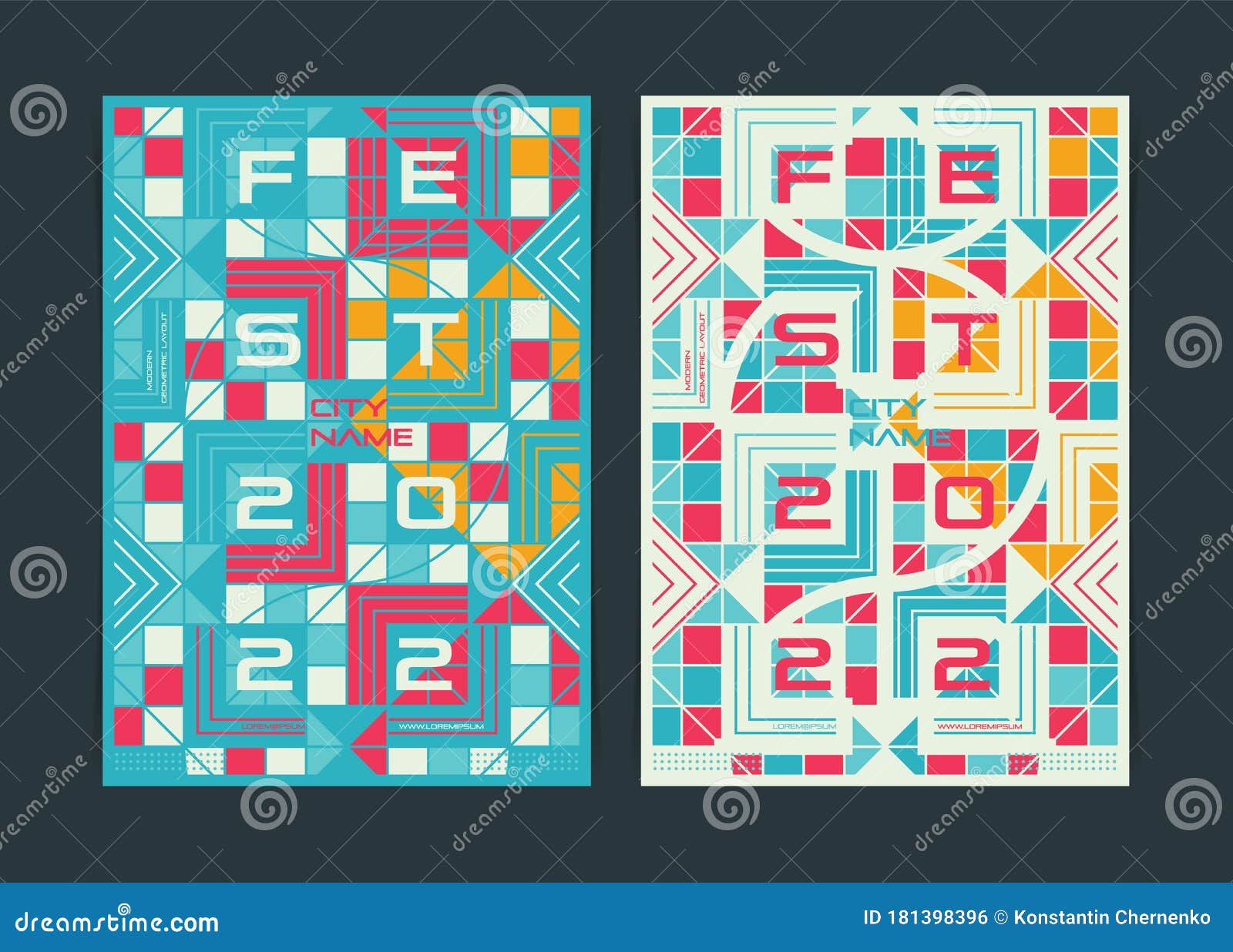 Modern Geometric Square Design Poster Template. Vector Illustration ...