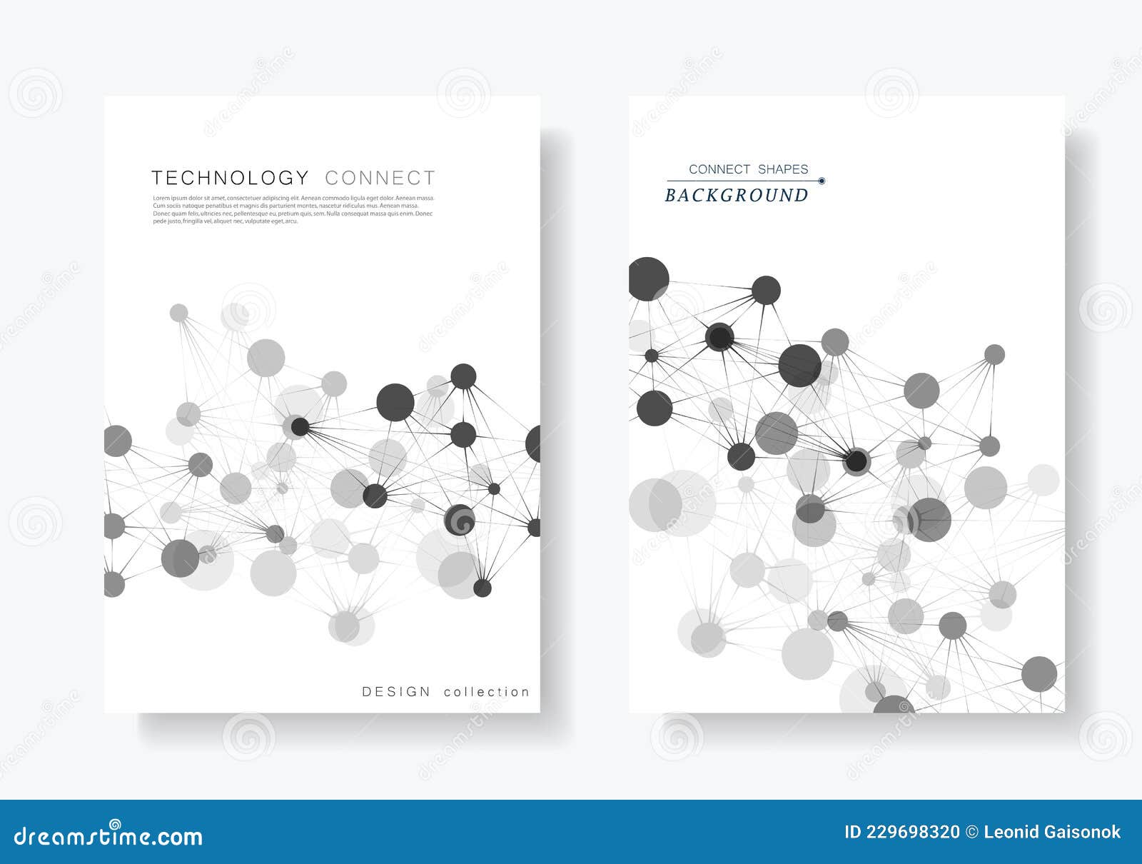 Modern Geometric Templates with Connected Lines and Dots Technology ...