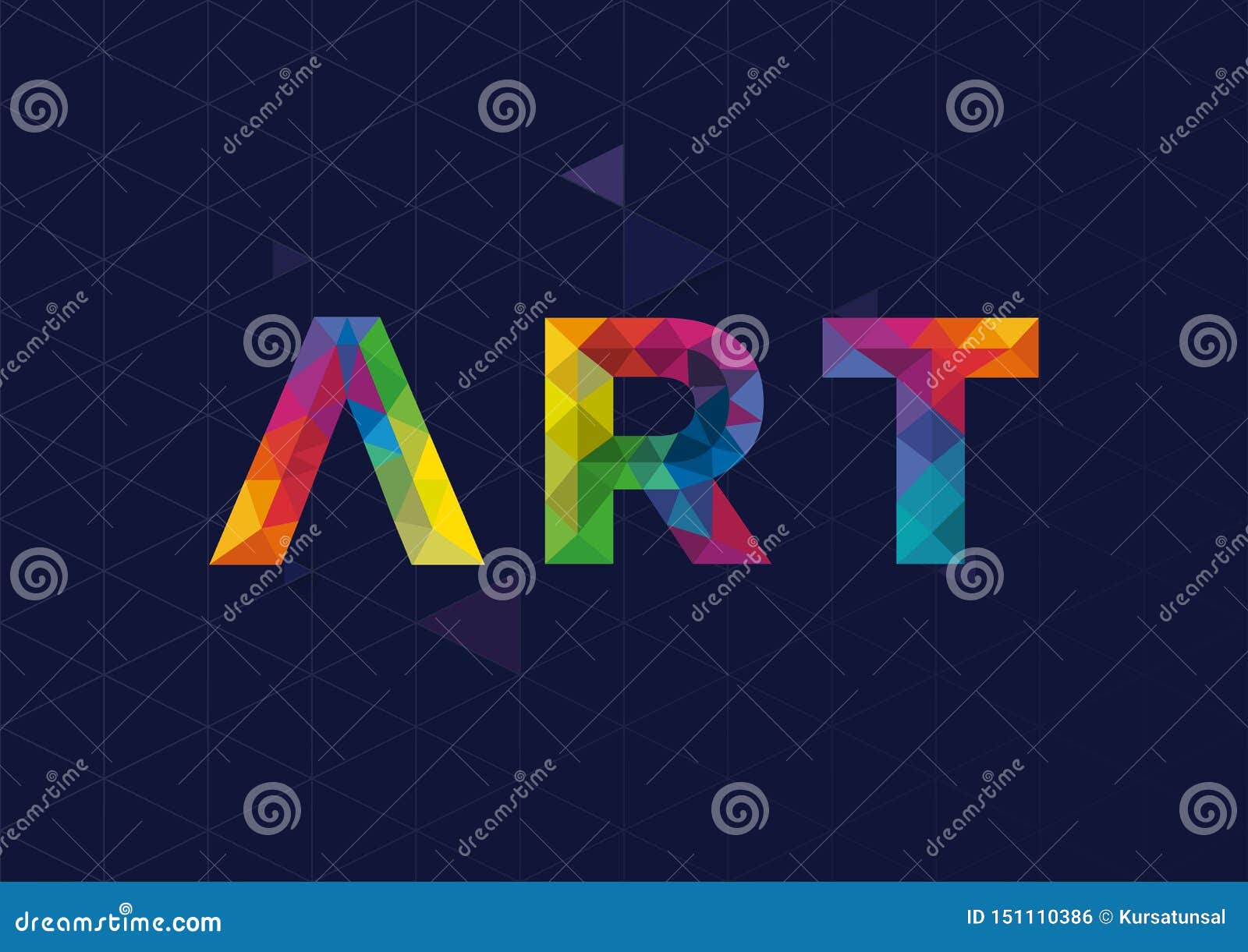 Modern Geometric Vector Design with Art Word Stock Vector ...