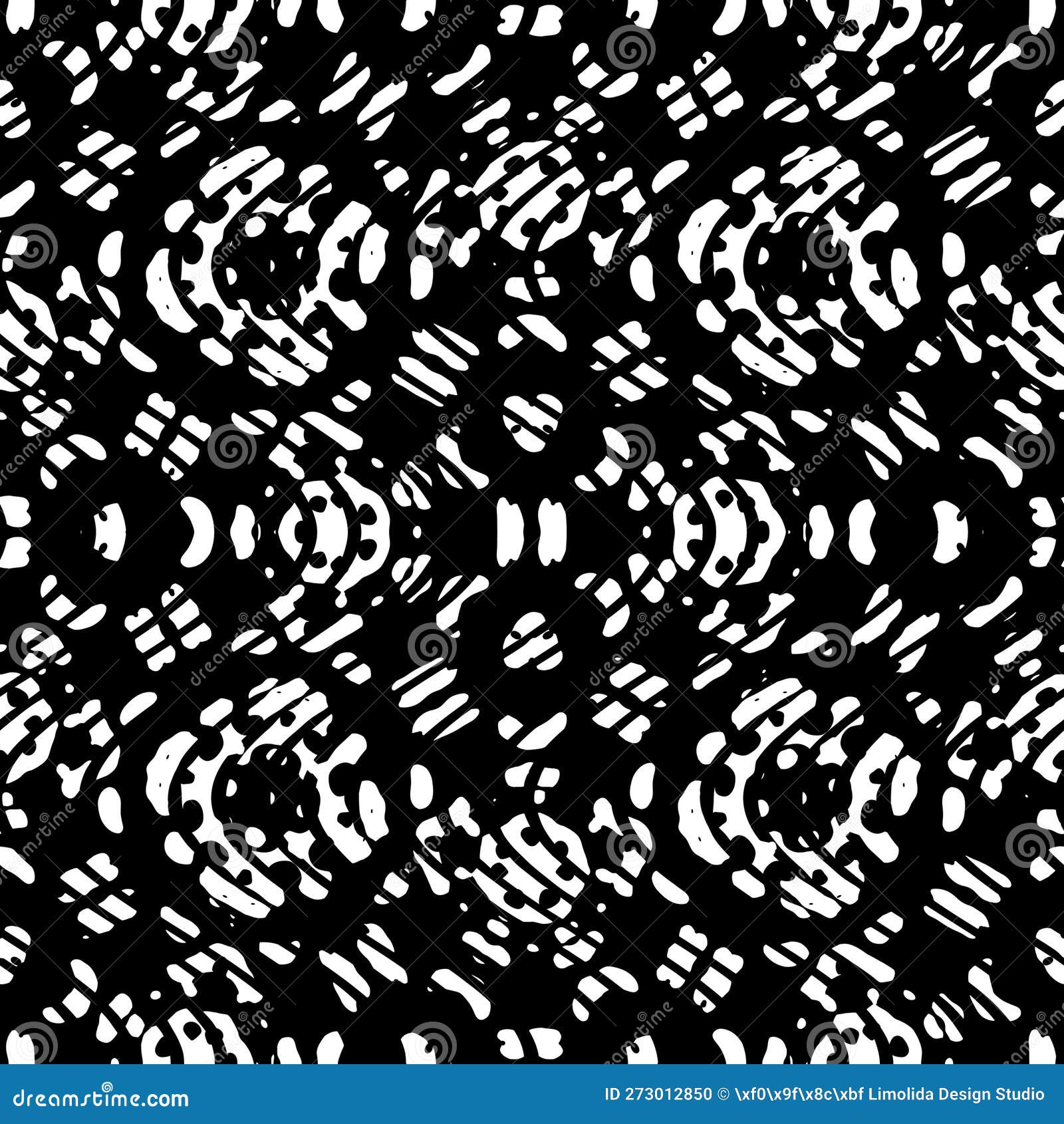 Modern Geometric Wavy Pattern. Seamless Fashion Design Tile in Black ...