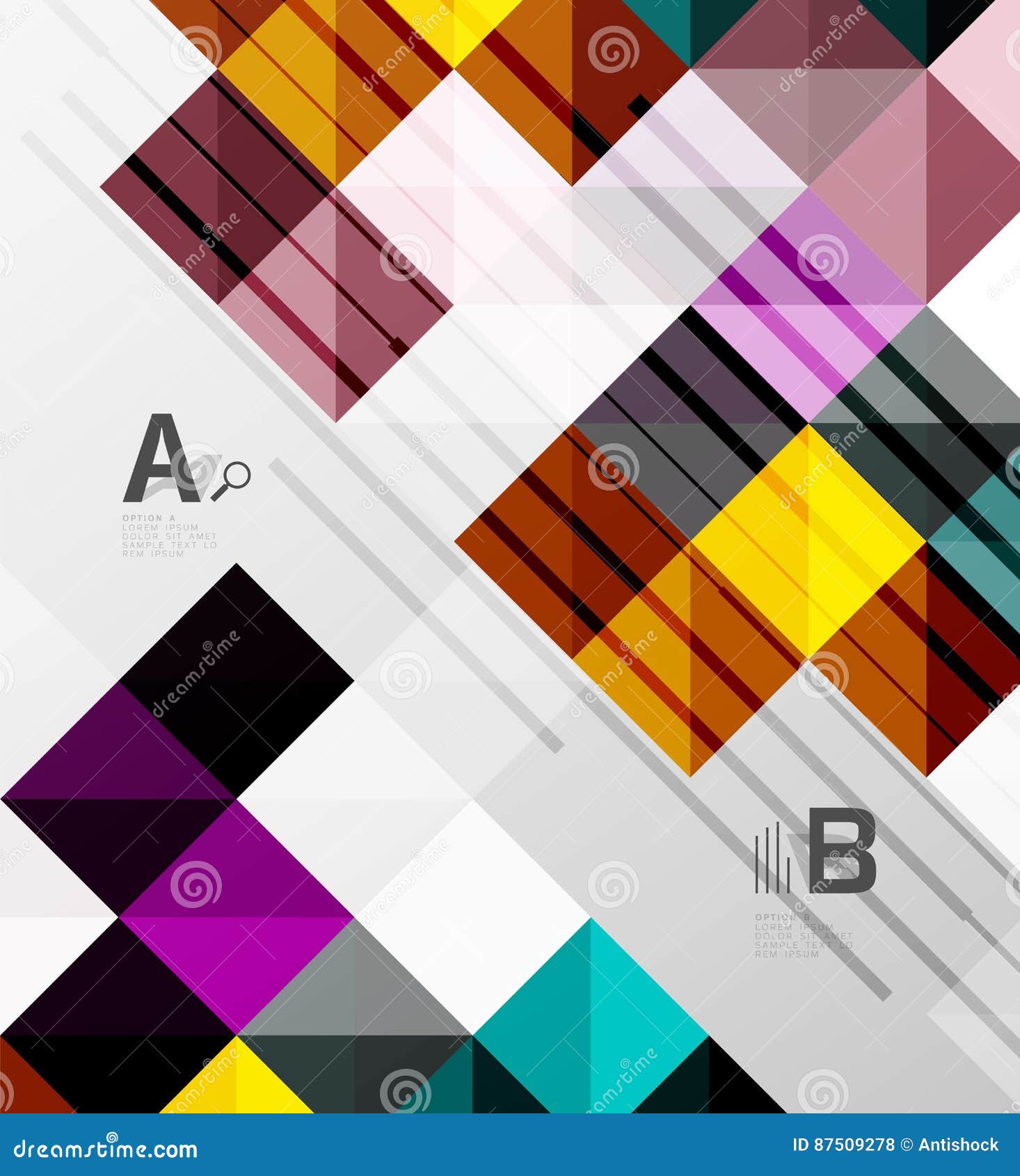 Modern Geometrical Abstract Background, Squares Stock Vector ...