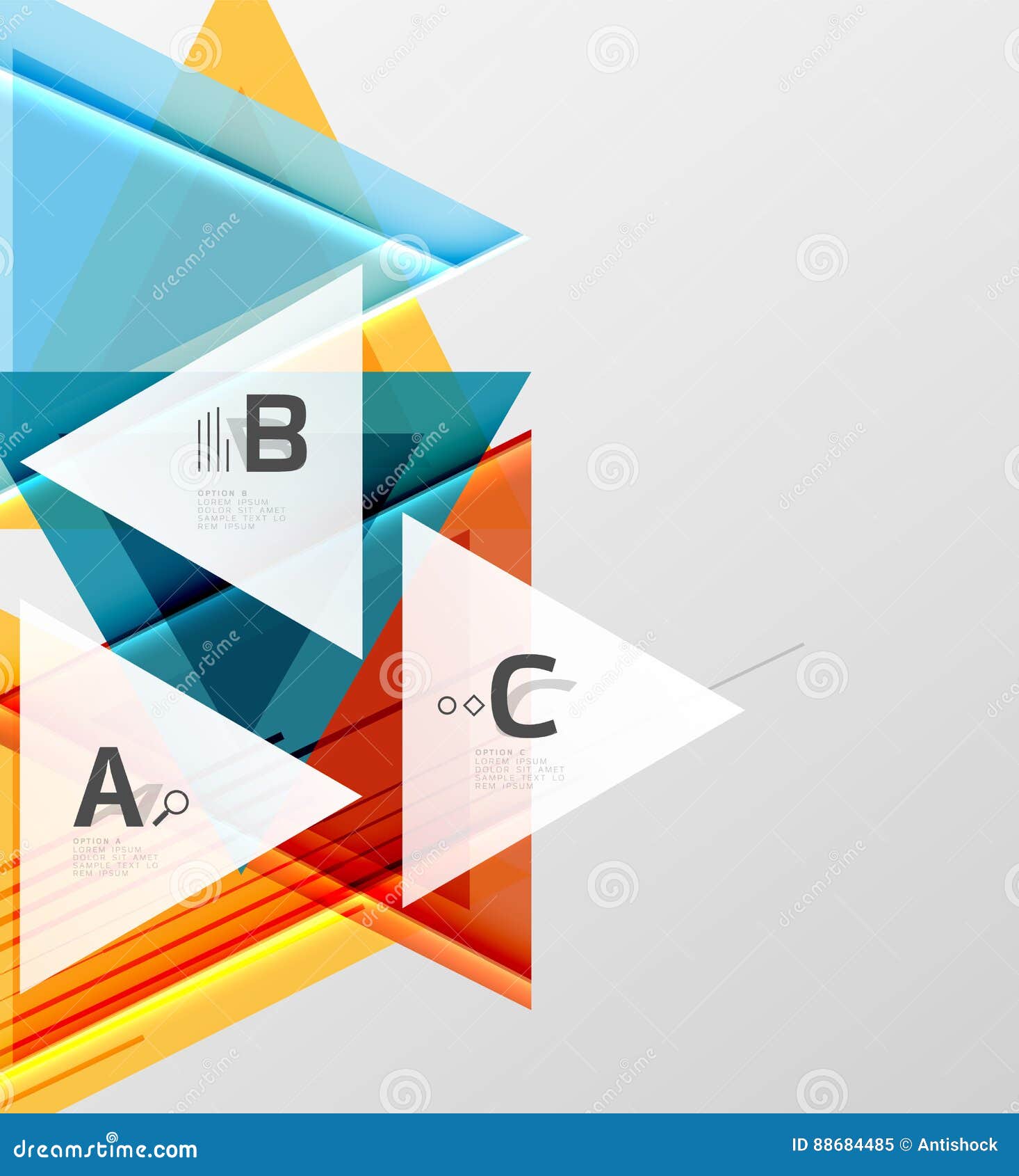 Modern Geometrical Triangle Abstract Background Stock Illustration