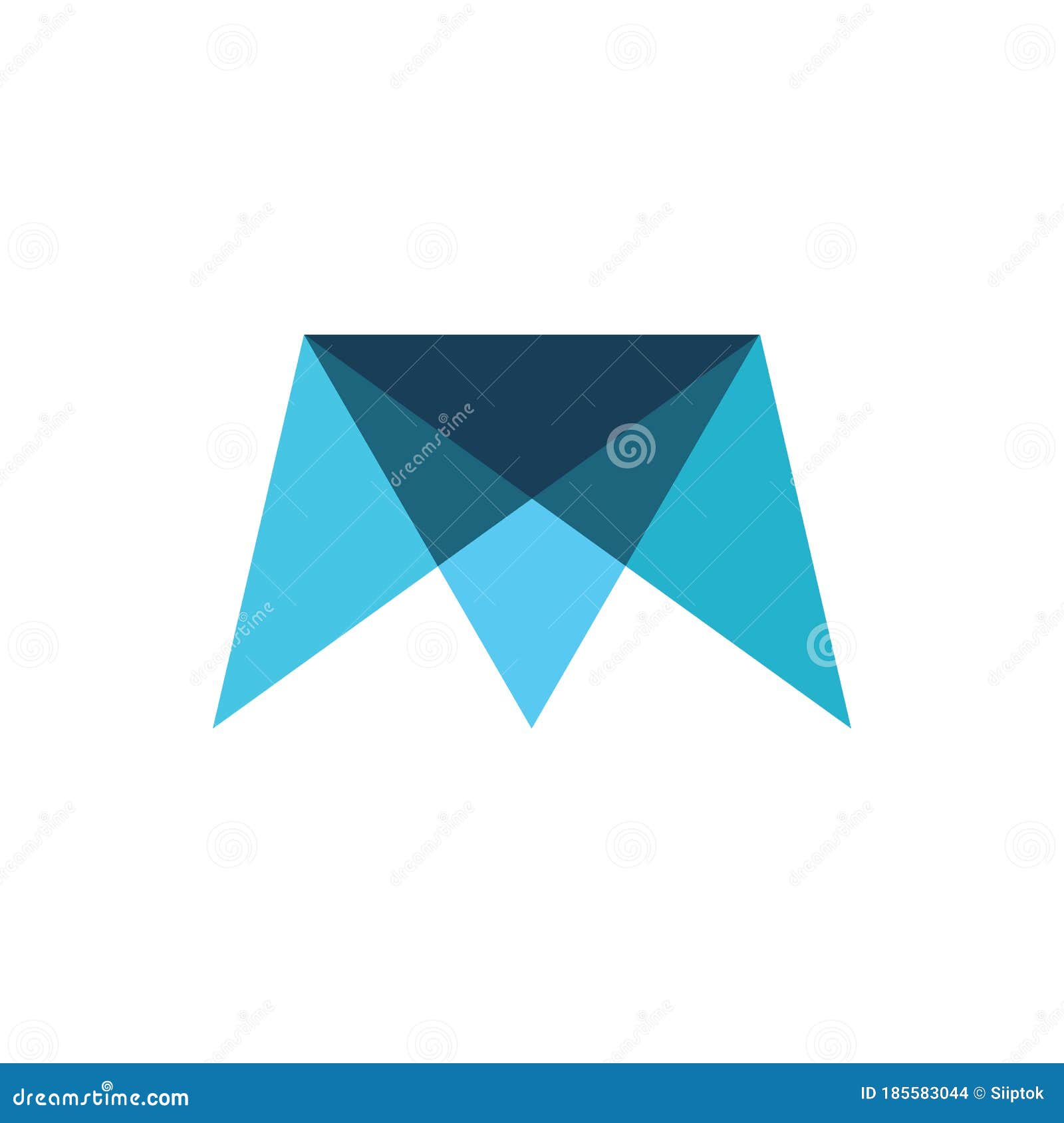 Modern Geometry Trianglecrown Letter M Group Logo Design Stock ...