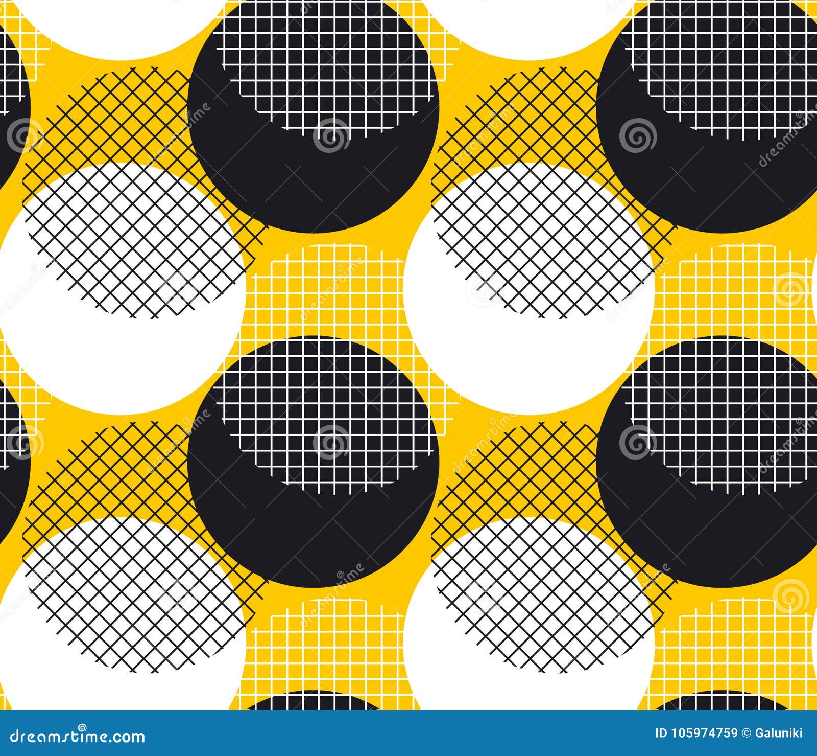 Modern Geometry Polka Dot Seamless Pattern Stock Vector - Illustration ...