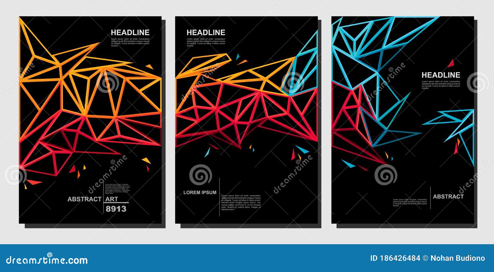 Modern Geometry Polygons Line Design Stock Illustration - Illustration ...