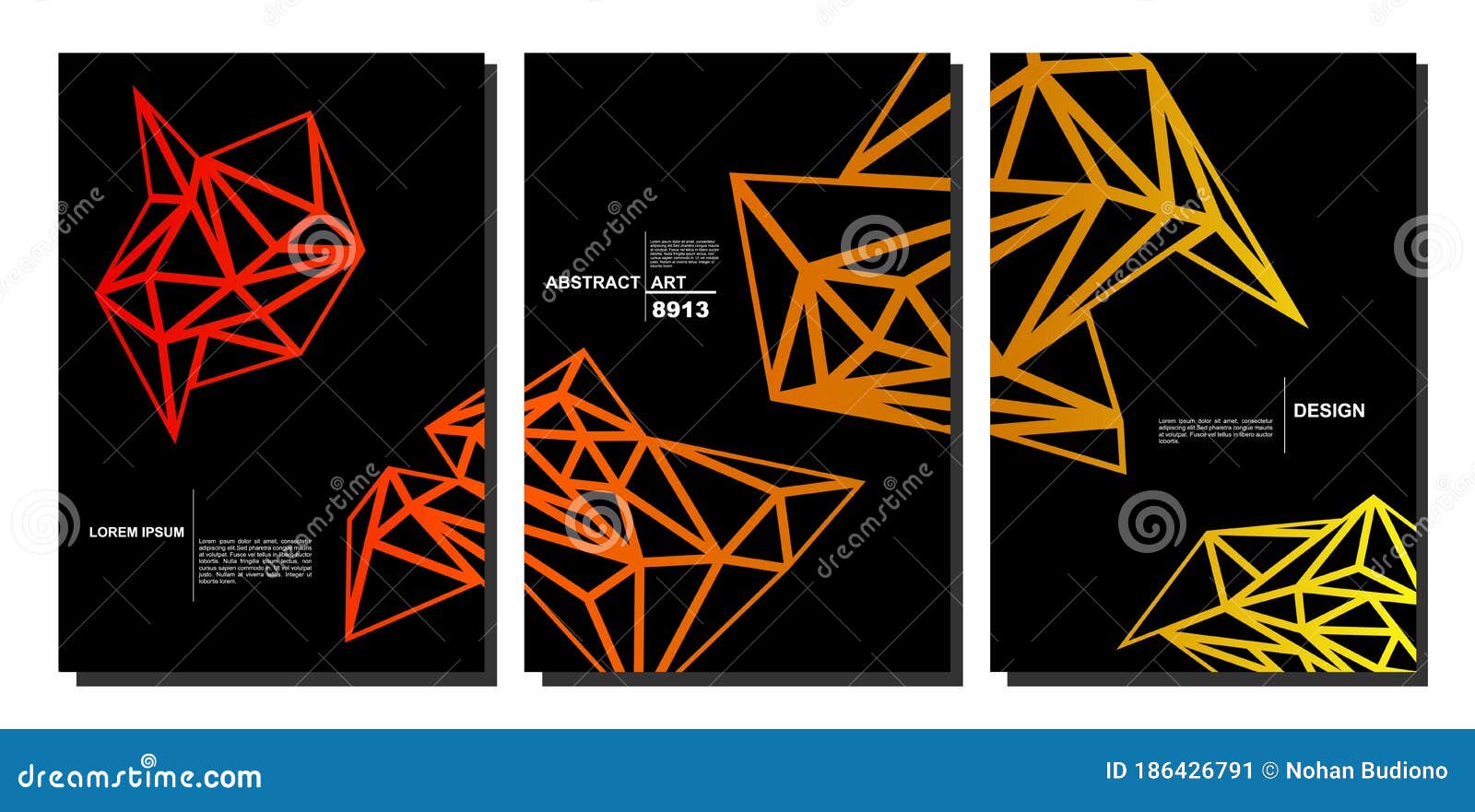 Modern Geometry Polygons Line Design Stock Illustration - Illustration ...