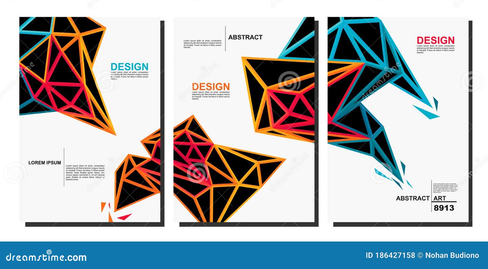 Modern Geometry Polygons Line Design Stock Illustration - Illustration ...