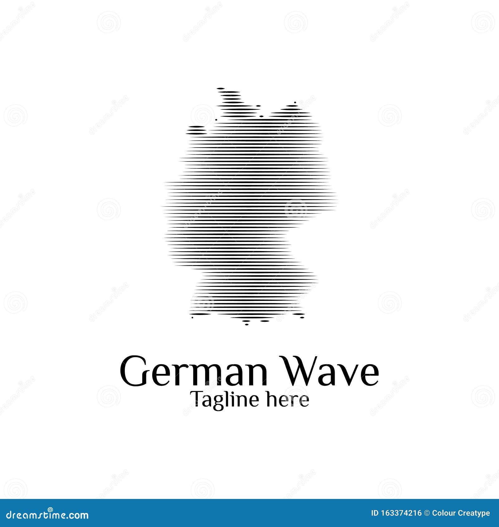 Modern German Wave Logo Template Designs Vector Illustration Simple ...