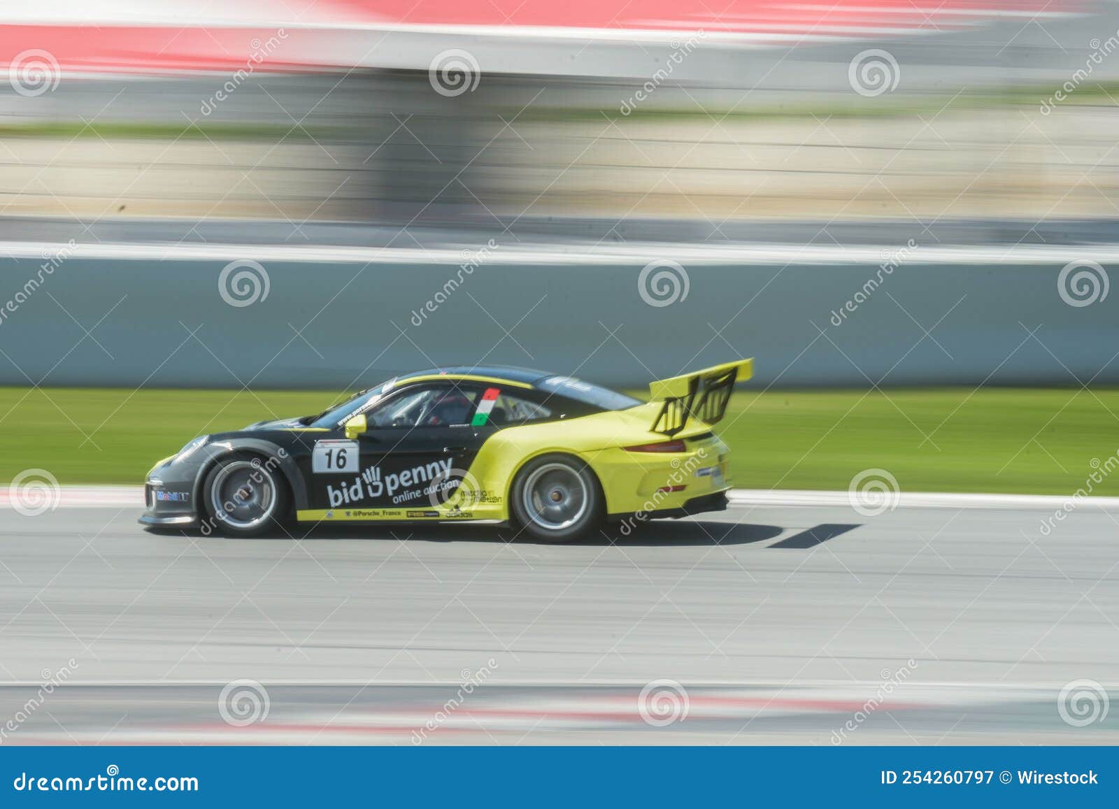 Modern Germany Fast Car Porsche 911 Driving in Track Editorial ...