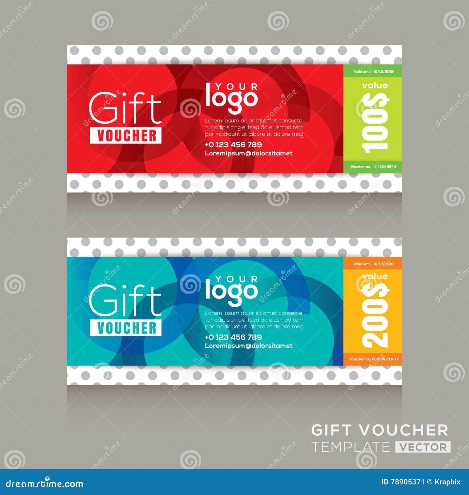 Modern gift voucher coupon stock vector. Illustration of modern - 78905371