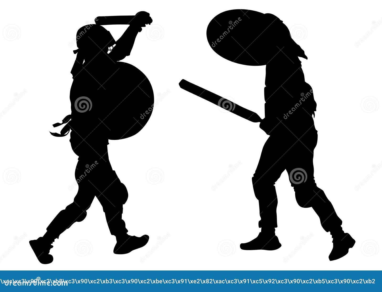 Modern gladiators two stock vector. Illustration of history - 122927151
